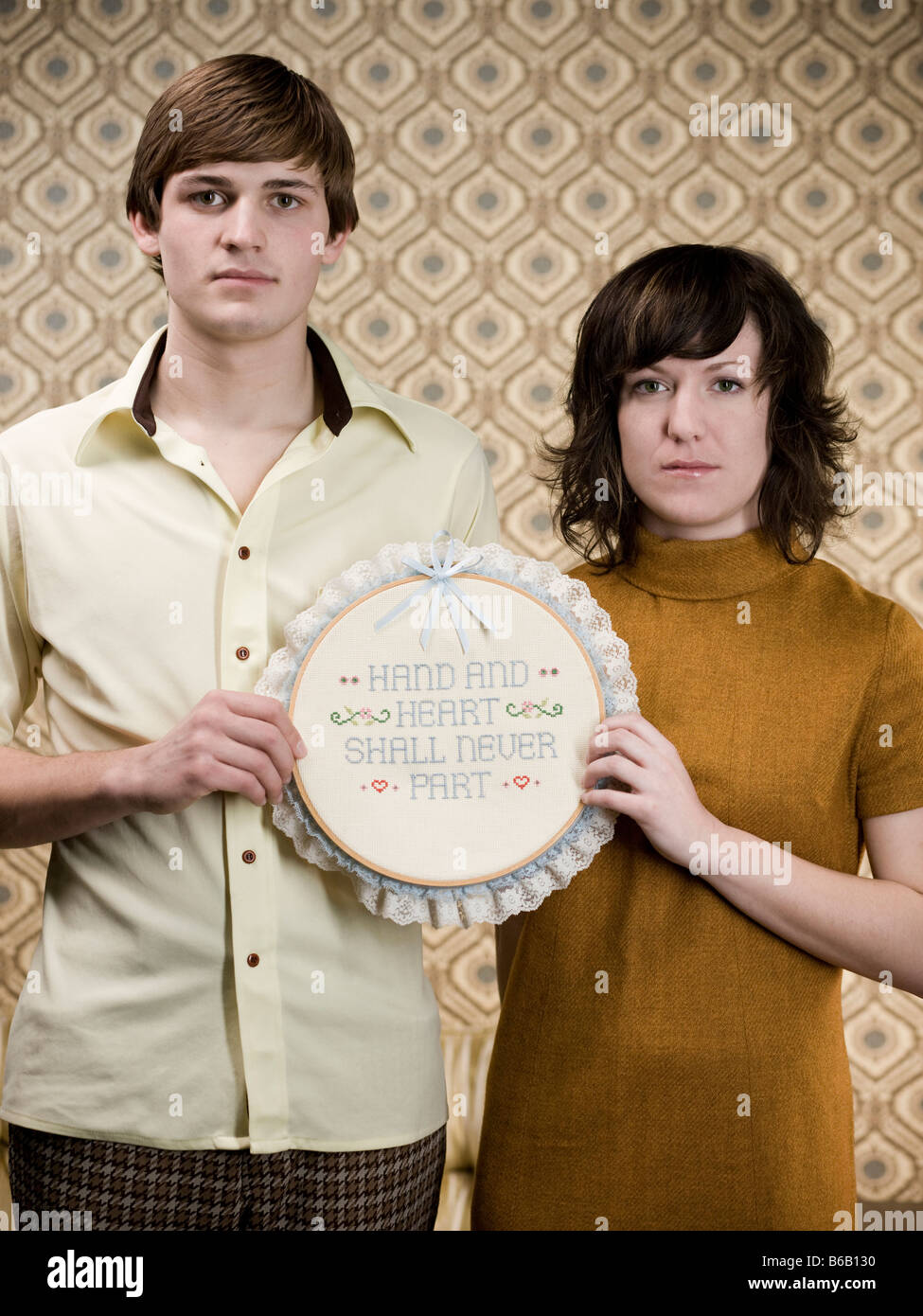 retro young couple Stock Photo - Alamy