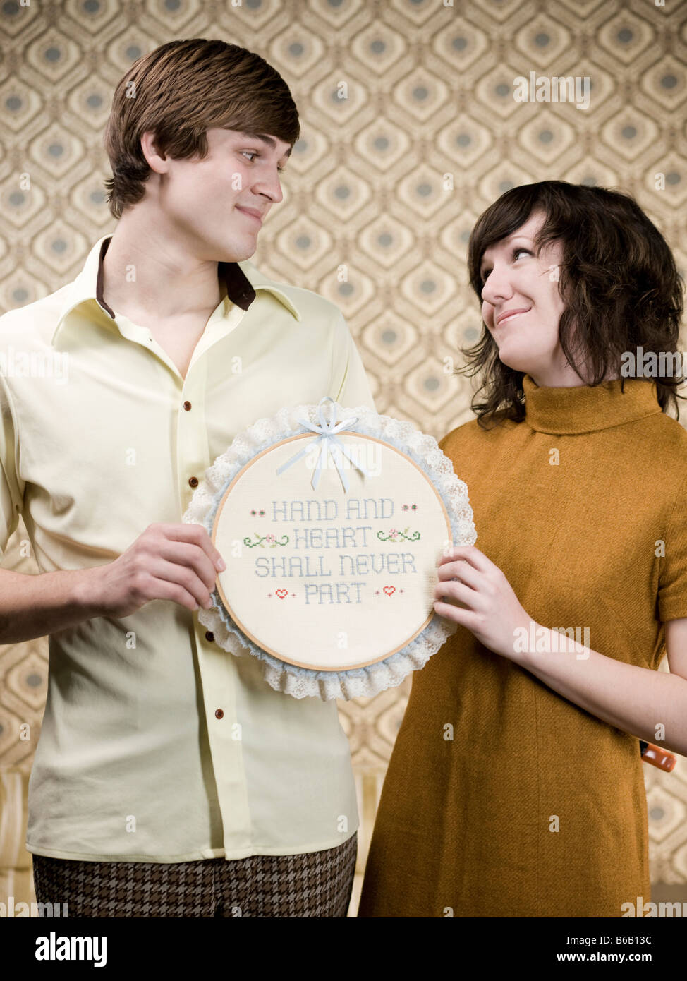 retro young couple Stock Photo - Alamy