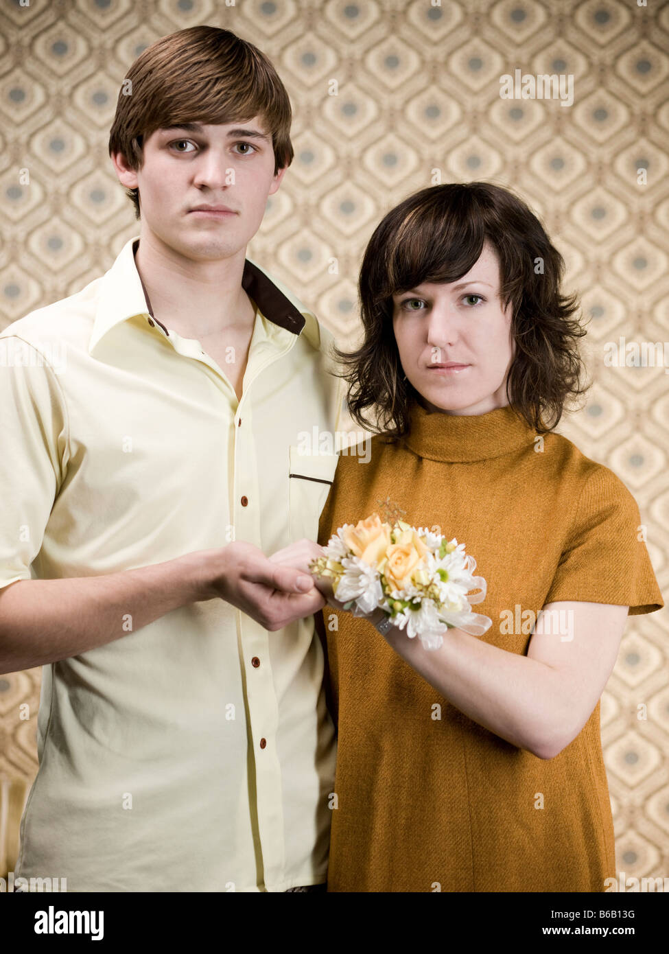 retro young couple Stock Photo - Alamy