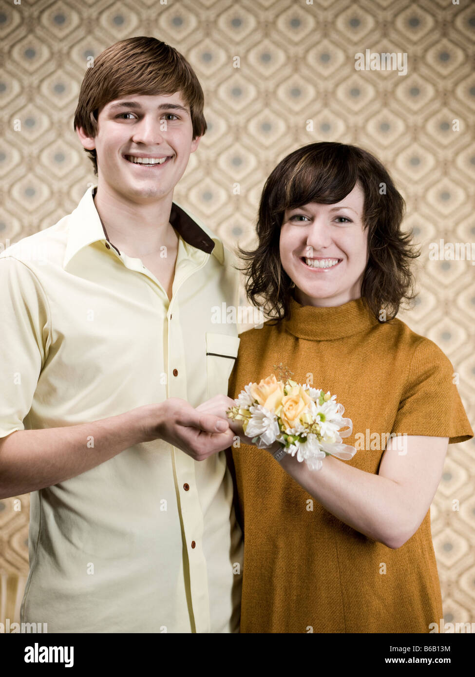 retro young couple Stock Photo - Alamy
