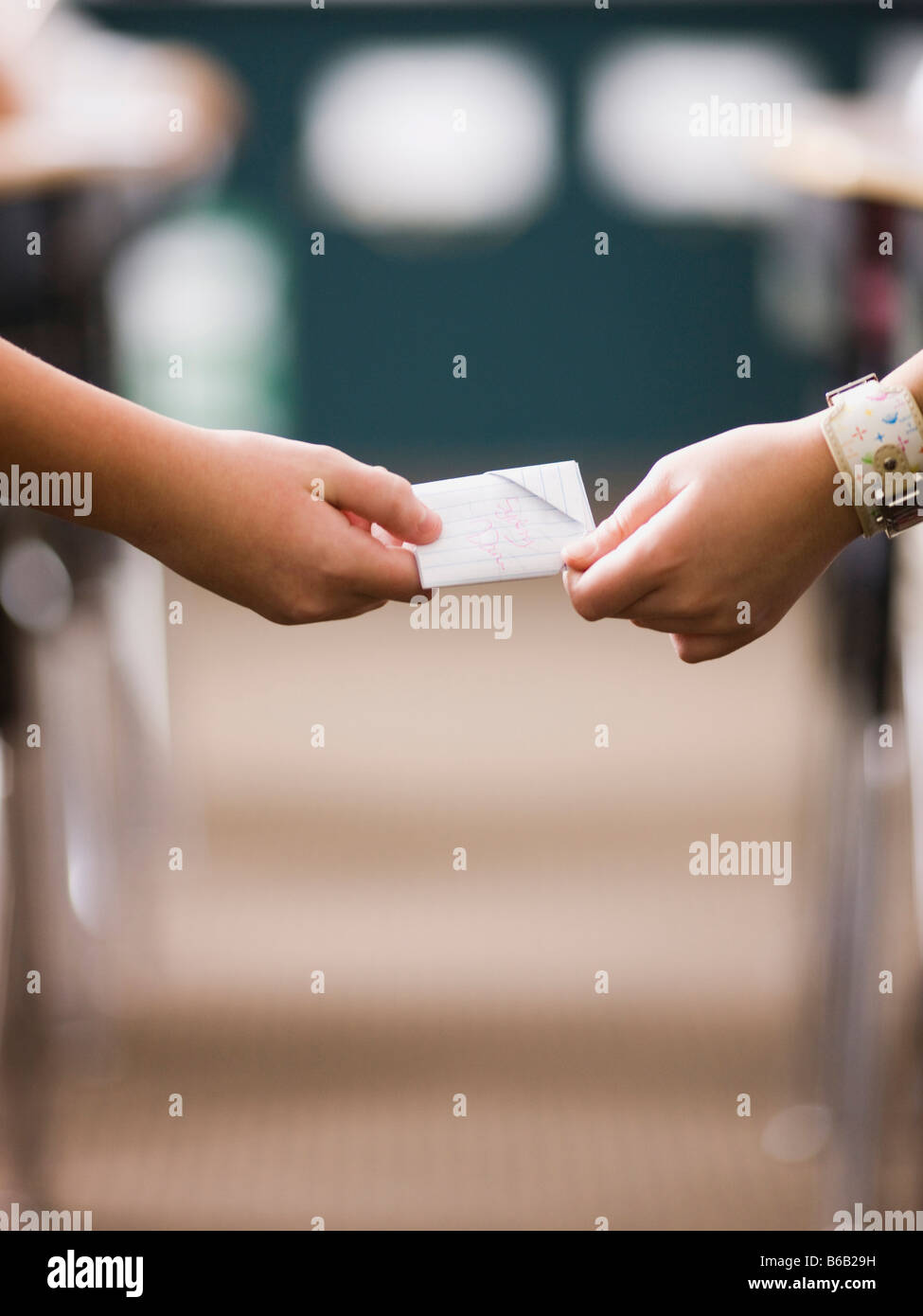 Passing notes and classroom hi-res stock photography and images - Alamy