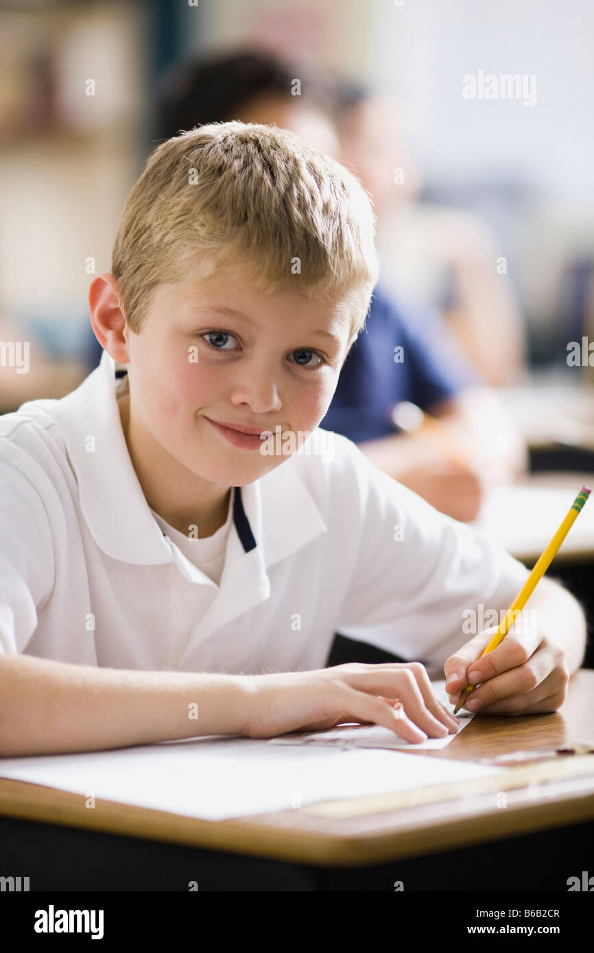 boy in classroom Stock Photo - Alamy