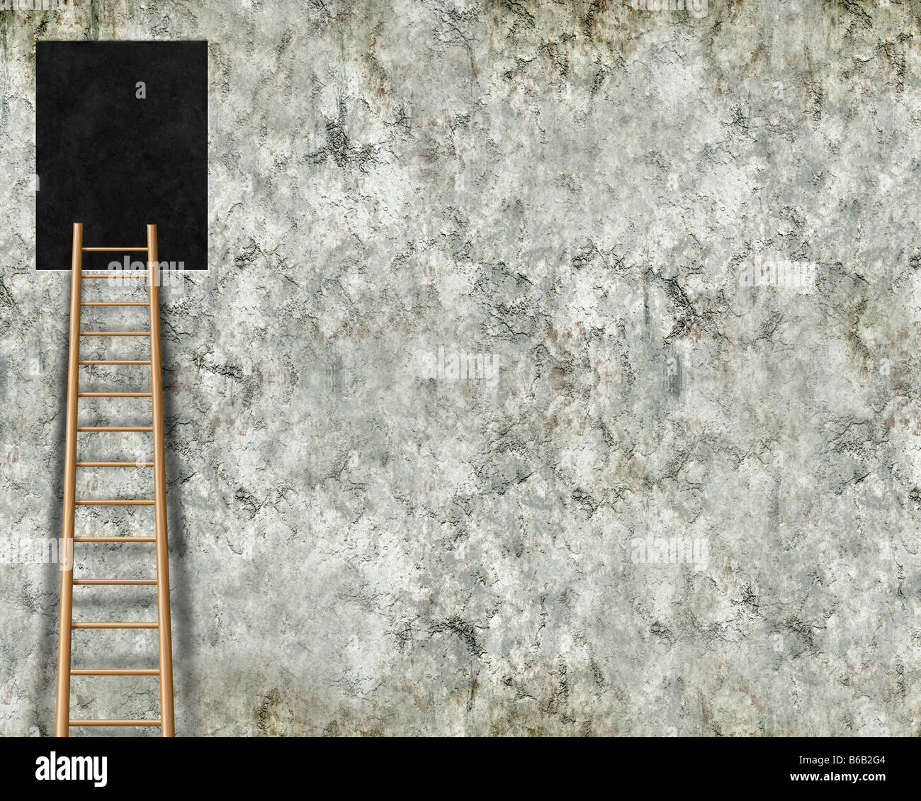 ladder into hole in wall Stock Photo - Alamy