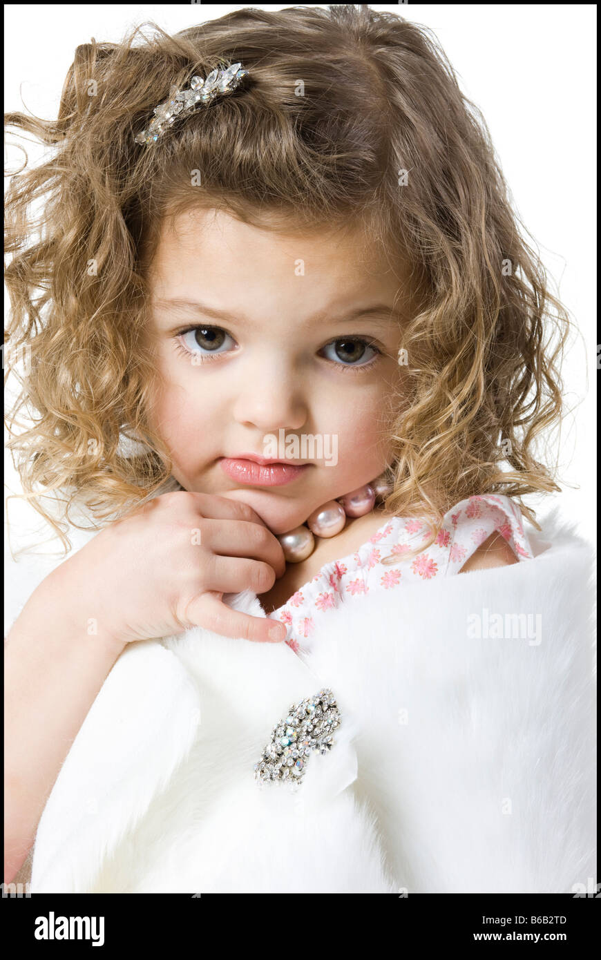 little girl playing dress up Stock Photo - Alamy