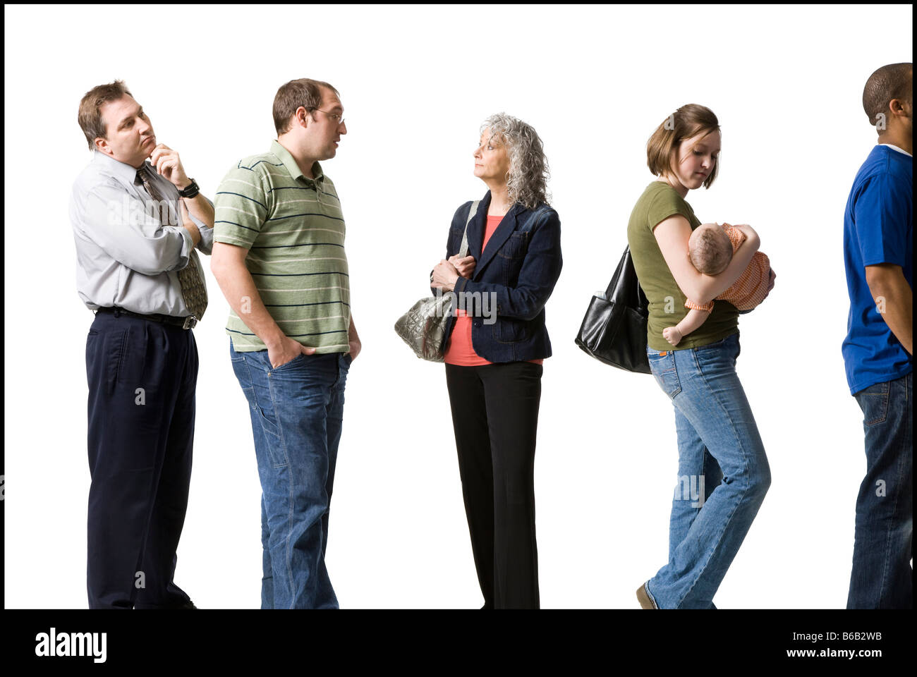 people waiting in line Stock Photo - Alamy