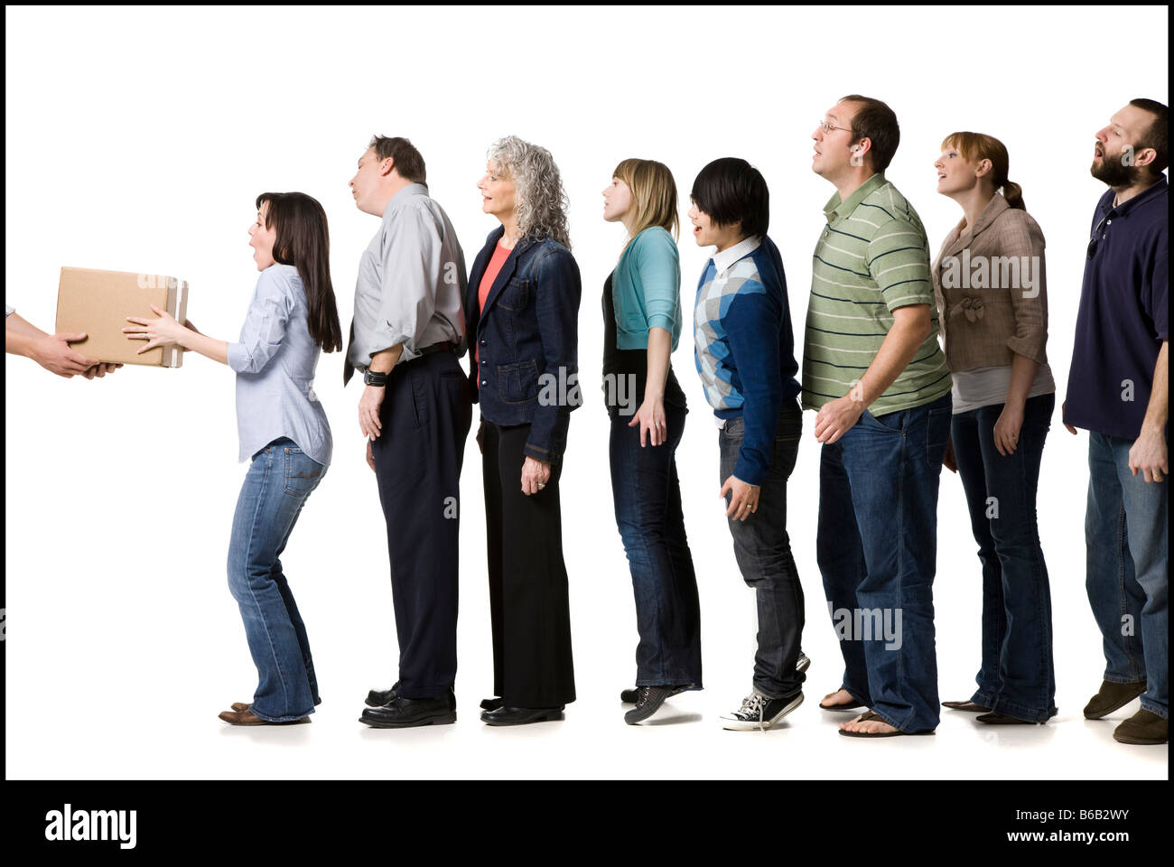 people waiting in line Stock Photo - Alamy