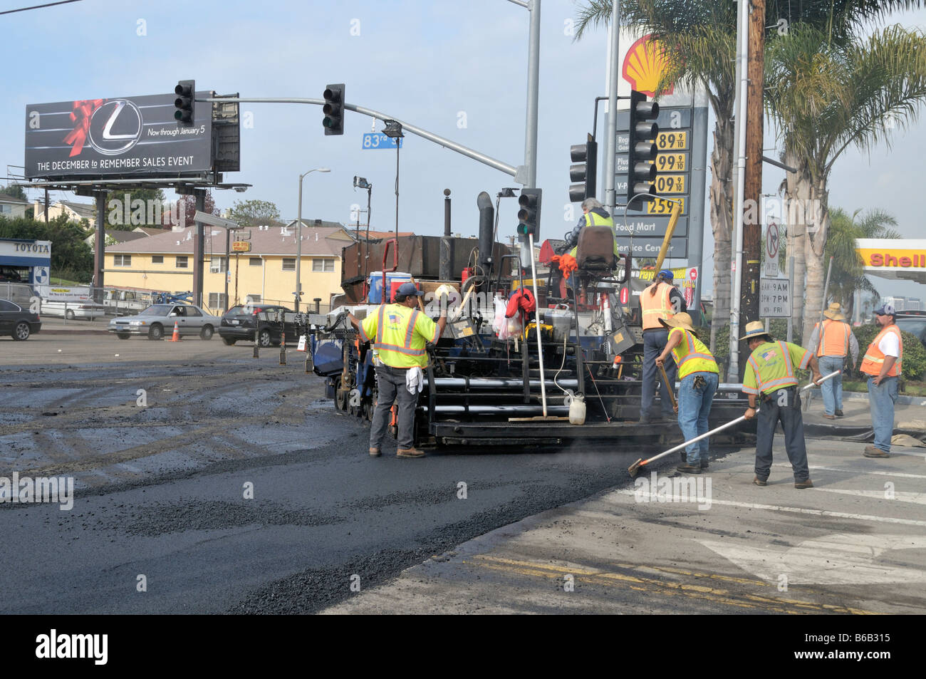 Street surface improvement work Stock Photo - Alamy