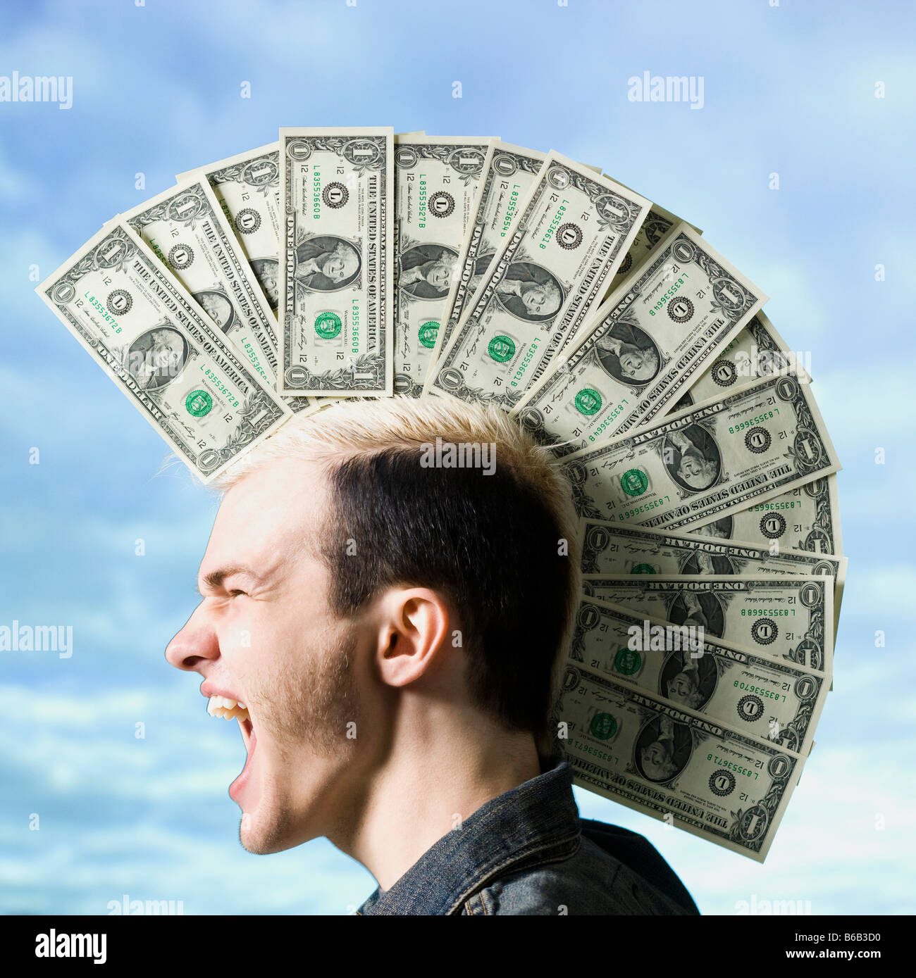 Punk rock blue mohawk hi-res stock photography and images - Alamy