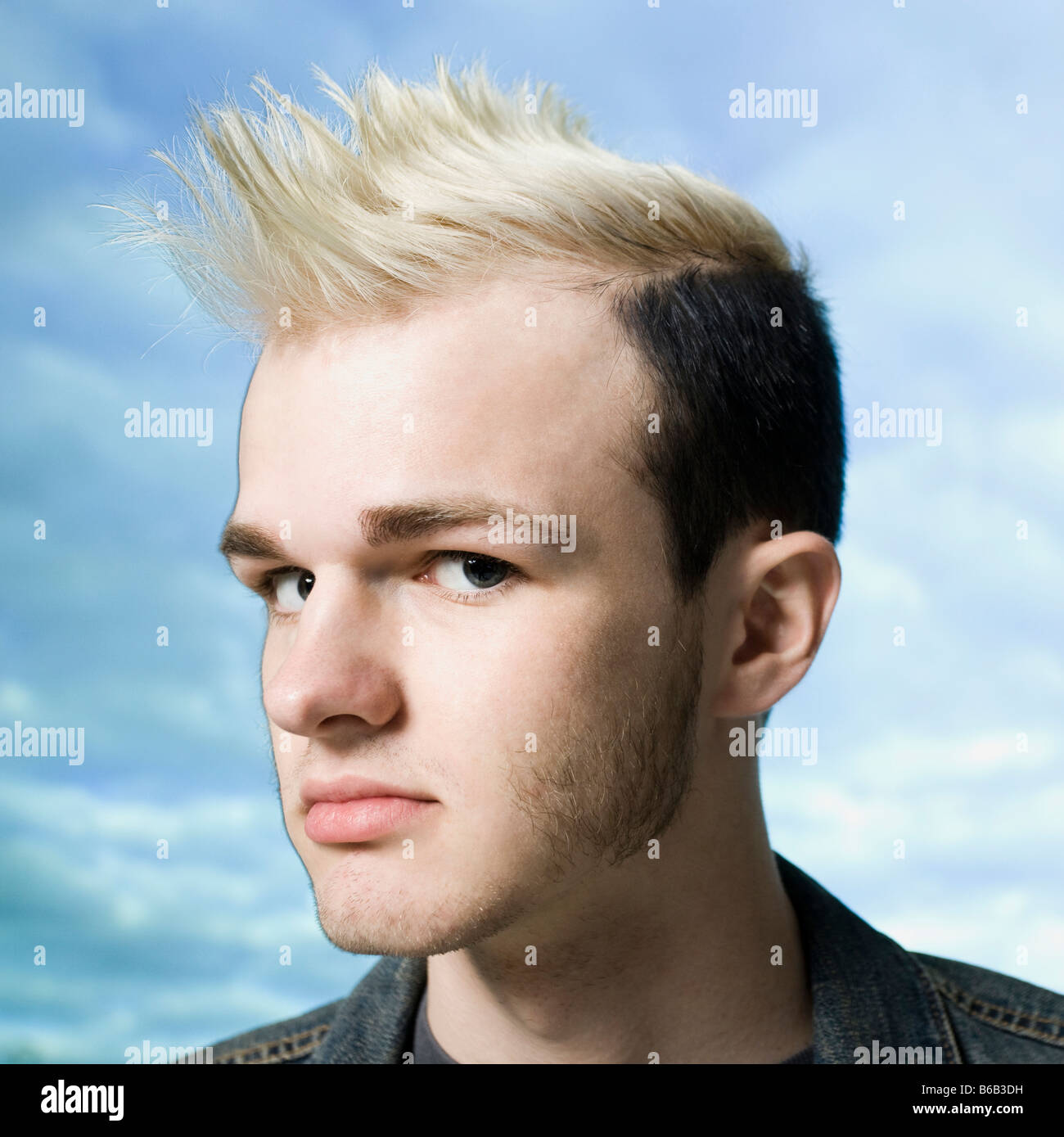 Punk rock blue mohawk hi-res stock photography and images - Alamy