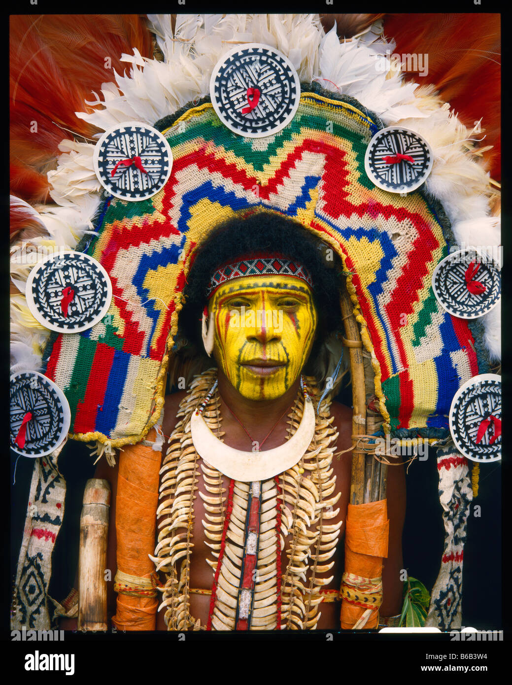 Mekeo man from Central Province of Papua New Guinea in tribal ...
