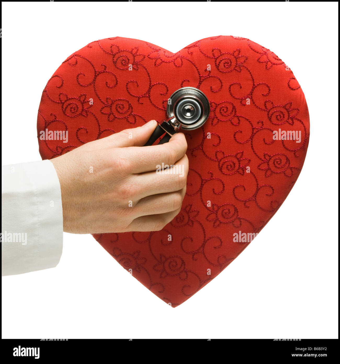 stethoscope on heart Stock Photo - Alamy