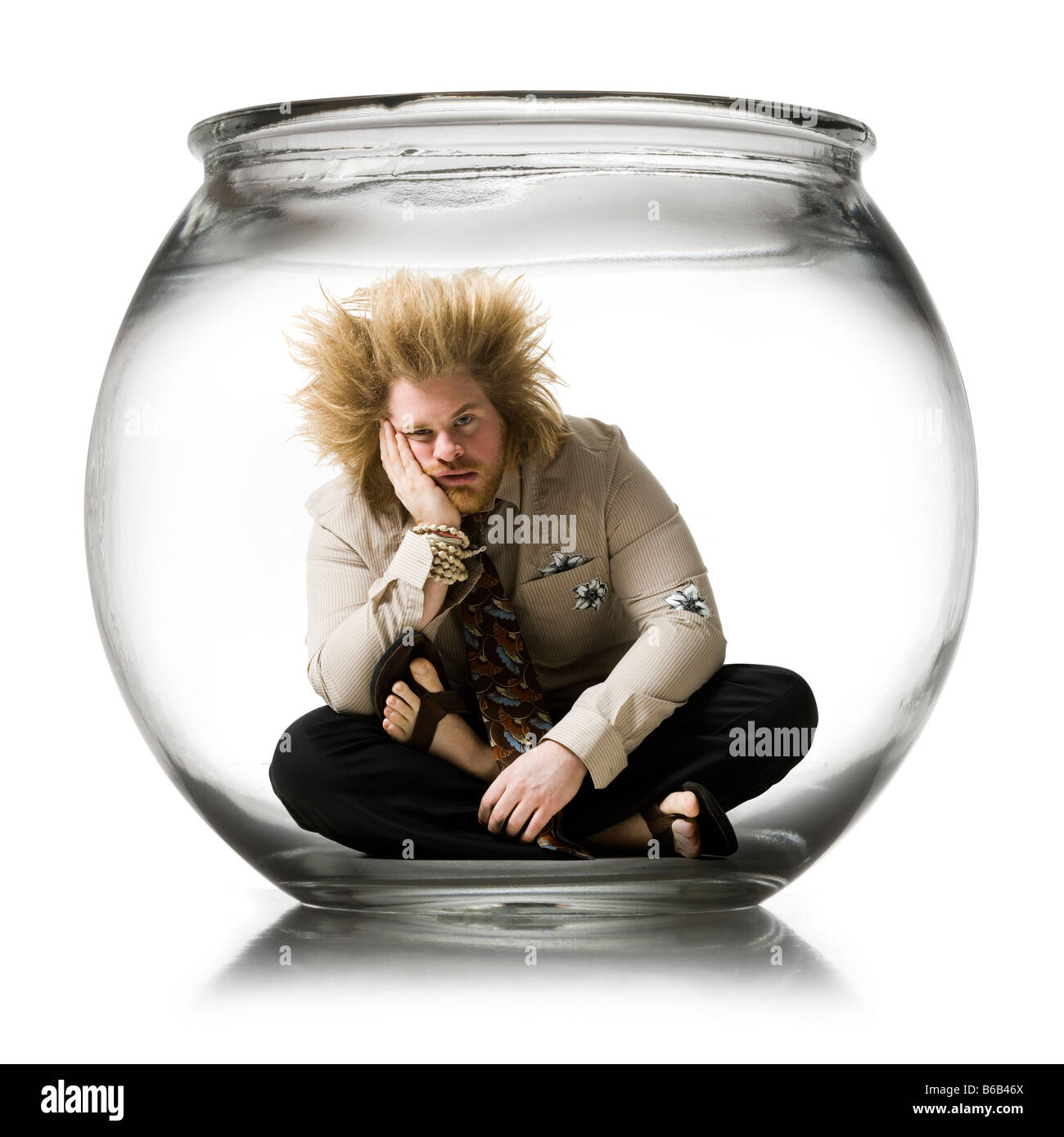 Bored man sitting in Cut Out Stock Images & Pictures - Alamy