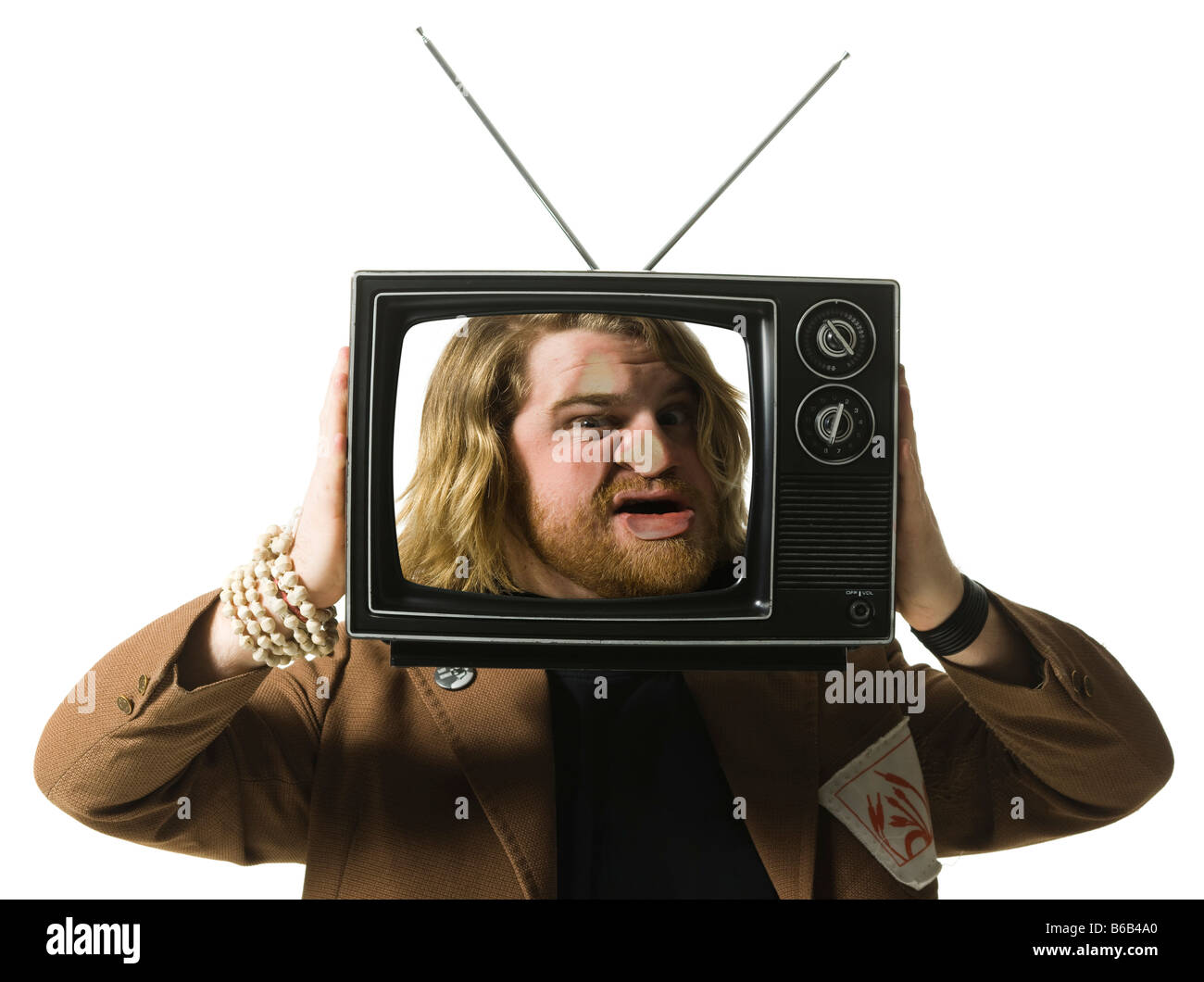 Man and tv hi-res stock photography and images - Alamy