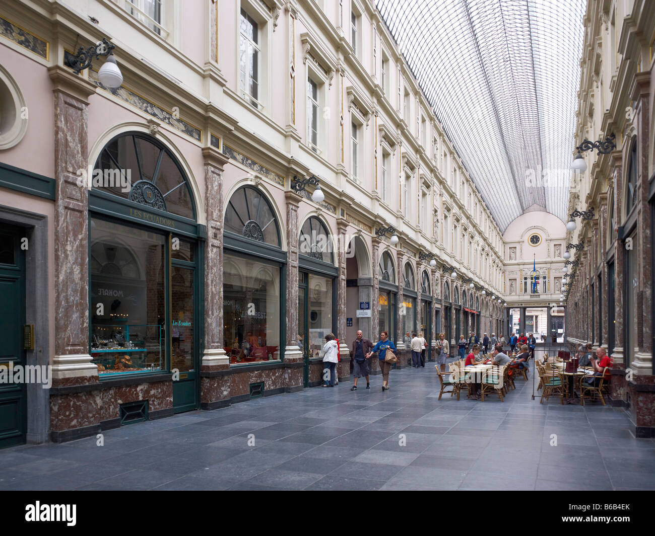 Galeries Royales Saint Hubert Brussels Brabant Belgium Stock Photo - Alamy