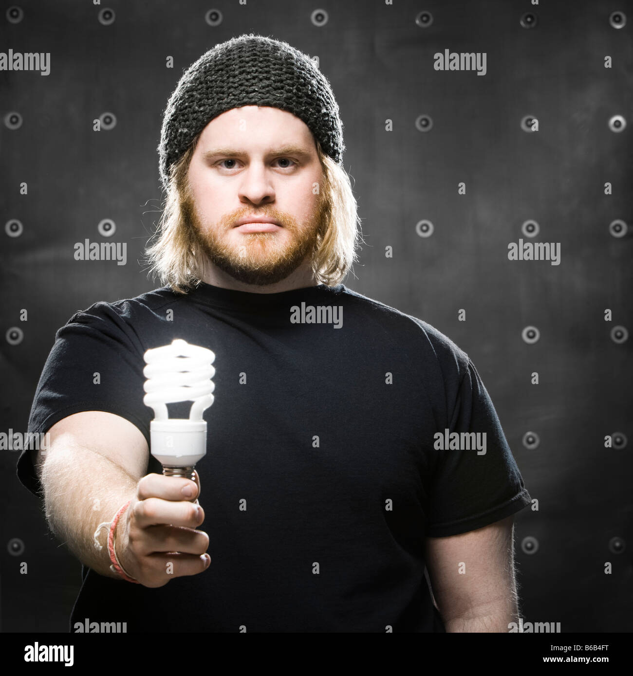 man with a light bulb Stock Photo - Alamy