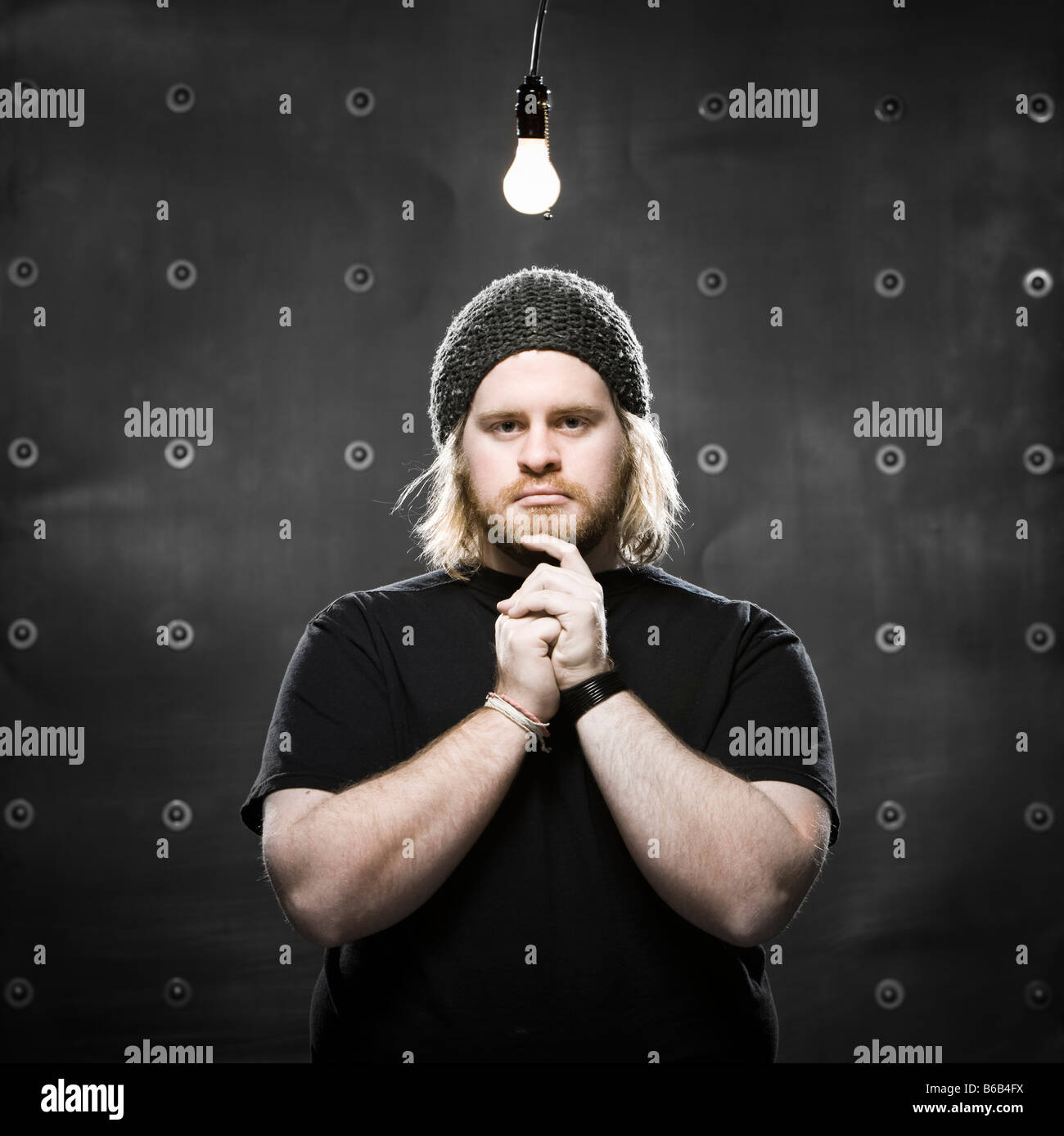 man with a light bulb Stock Photo - Alamy