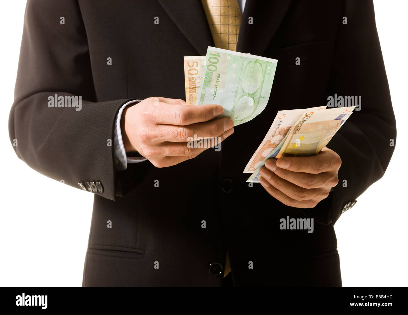 man counting money Stock Photo - Alamy