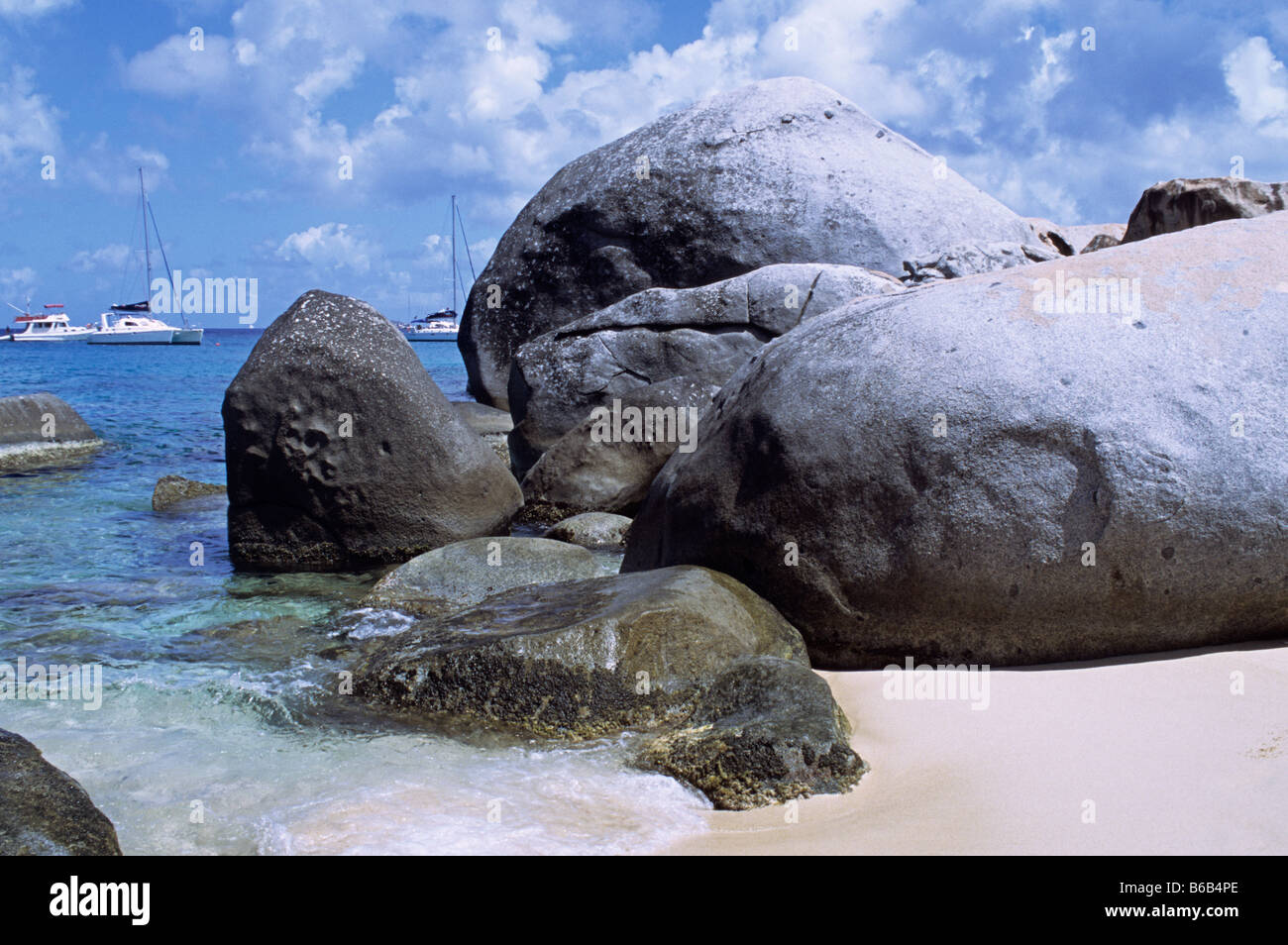 boulders rock formations called the Baths in Virgin Gorda Island BVI ...