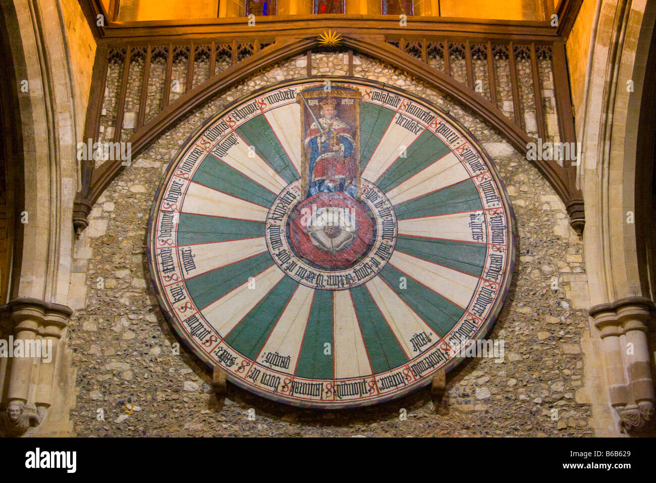 The Round Table of King Arthur, Winchester Stock Photo - Alamy