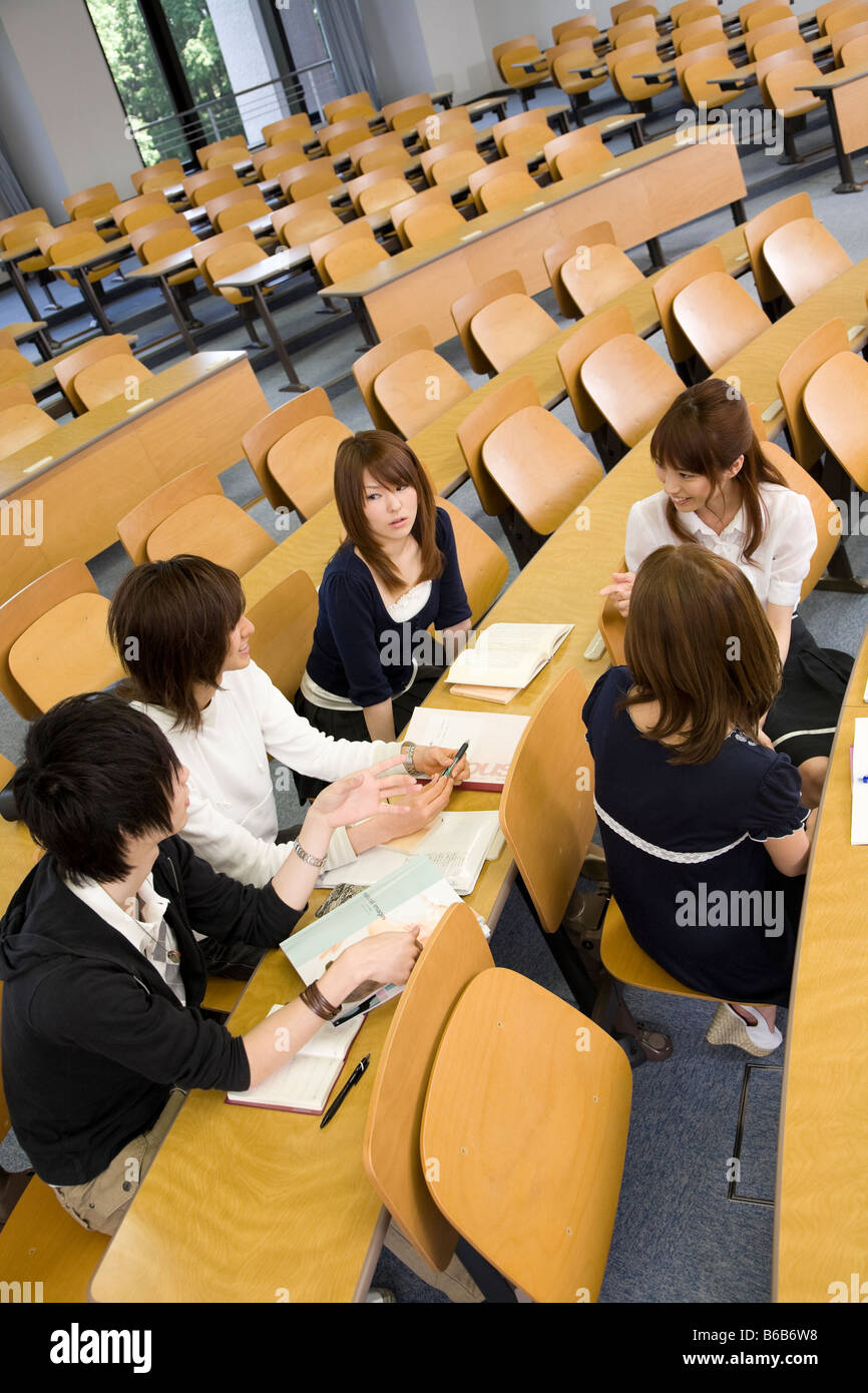 College students studying in lecture room Stock Photo - Alamy