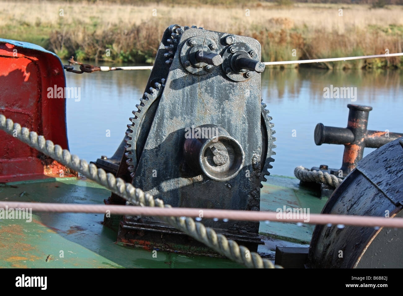 Old anchor winch hi-res stock photography and images - Alamy