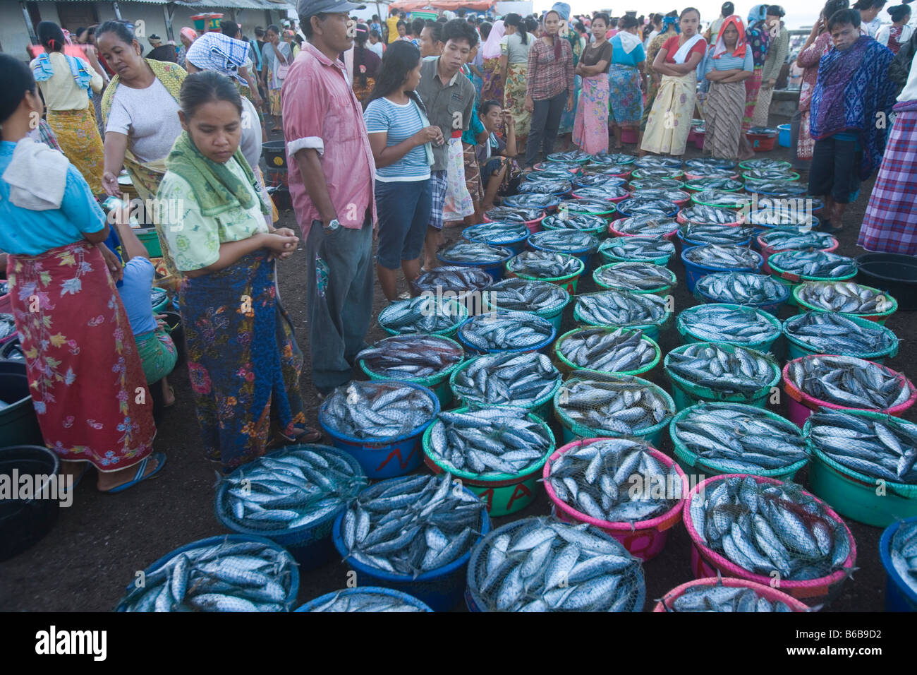 A fish market in Lombok, Indonesia Stock Photo - Alamy