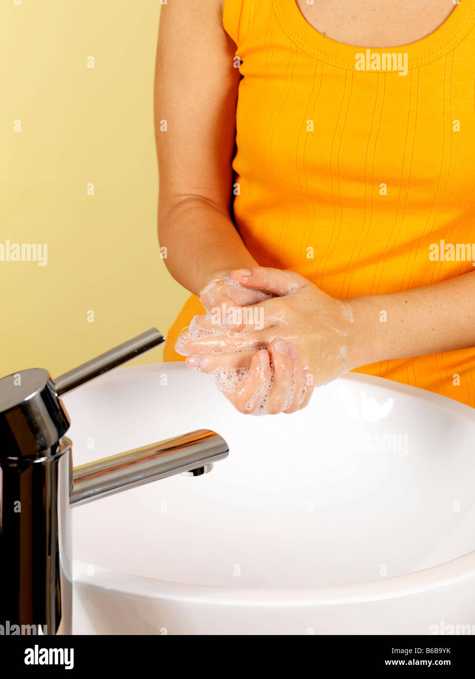 Young Woman Washing Hands Model Released Stock Photo - Alamy