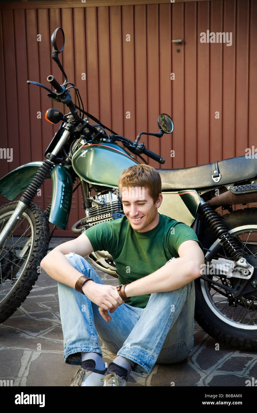 Motorbike rider front view hi-res stock photography and images - Alamy