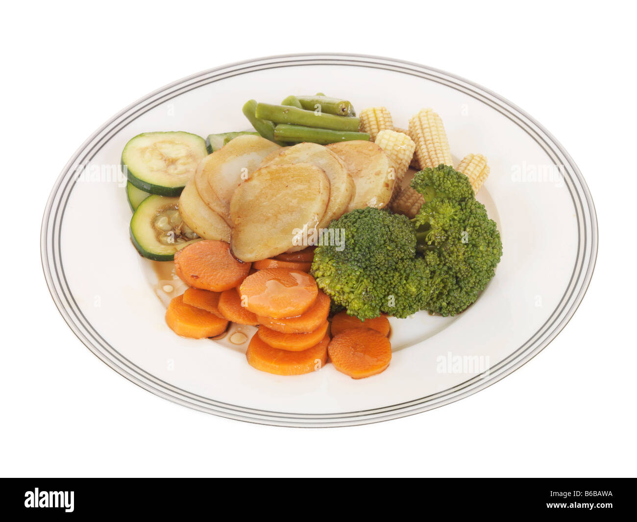 Plate of Vegetables Stock Photo - Alamy