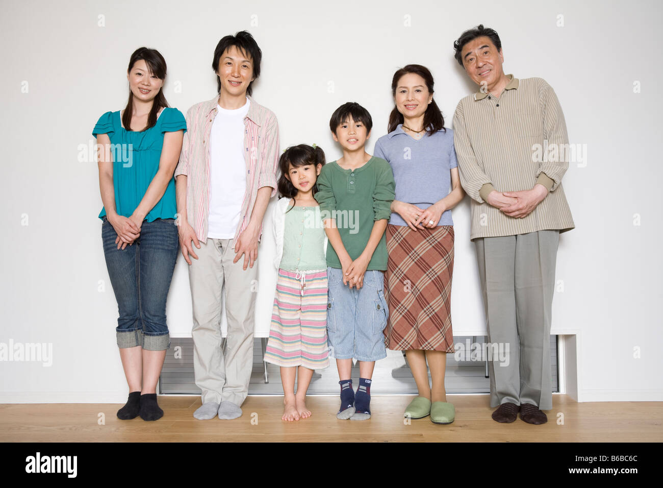 Portrait of three generation family Stock Photo - Alamy