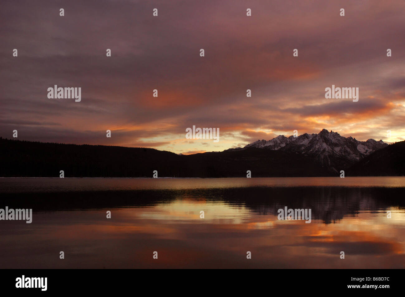 Redfish lake Idaho sunset november trees clouds color beautiful skys ...