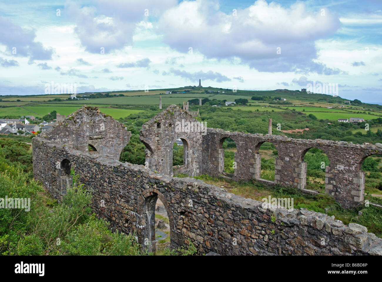 an old tin and copper mining building near redruth in cornwall,uk Stock ...