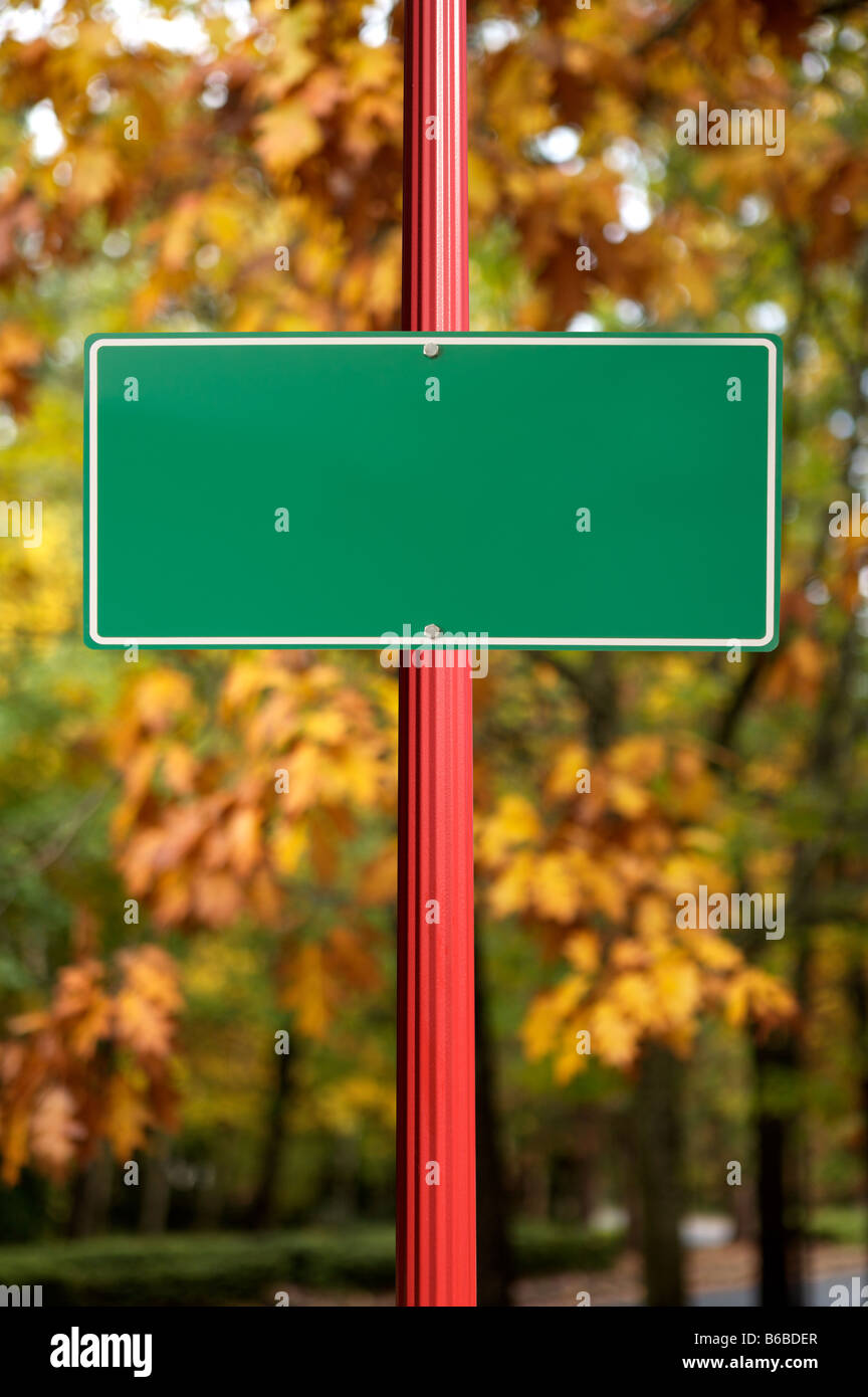 blank green traffic sign Stock Photo - Alamy