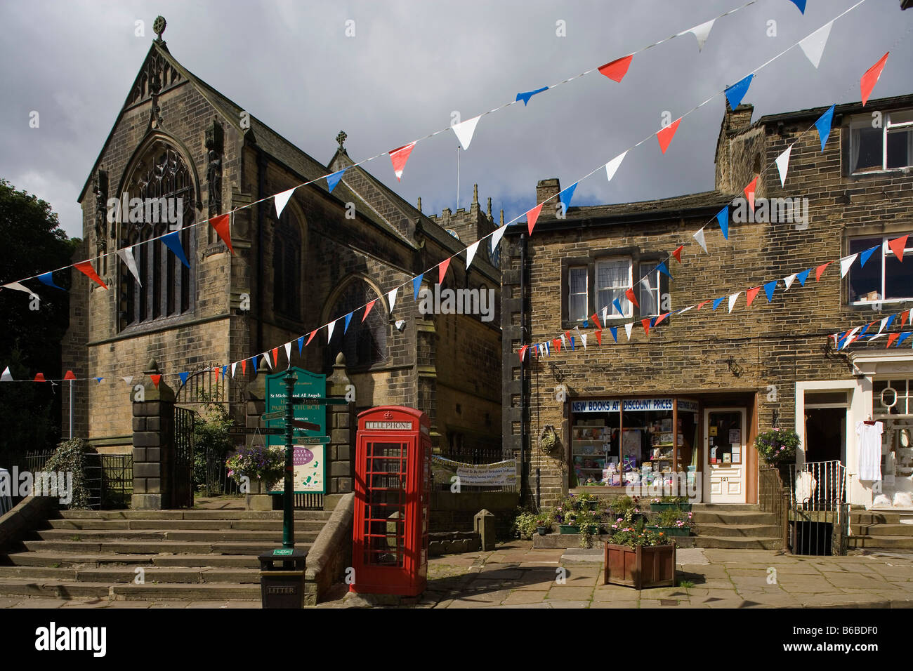 Haworth St Michael and All Angels church Main street Bronte s town West ...