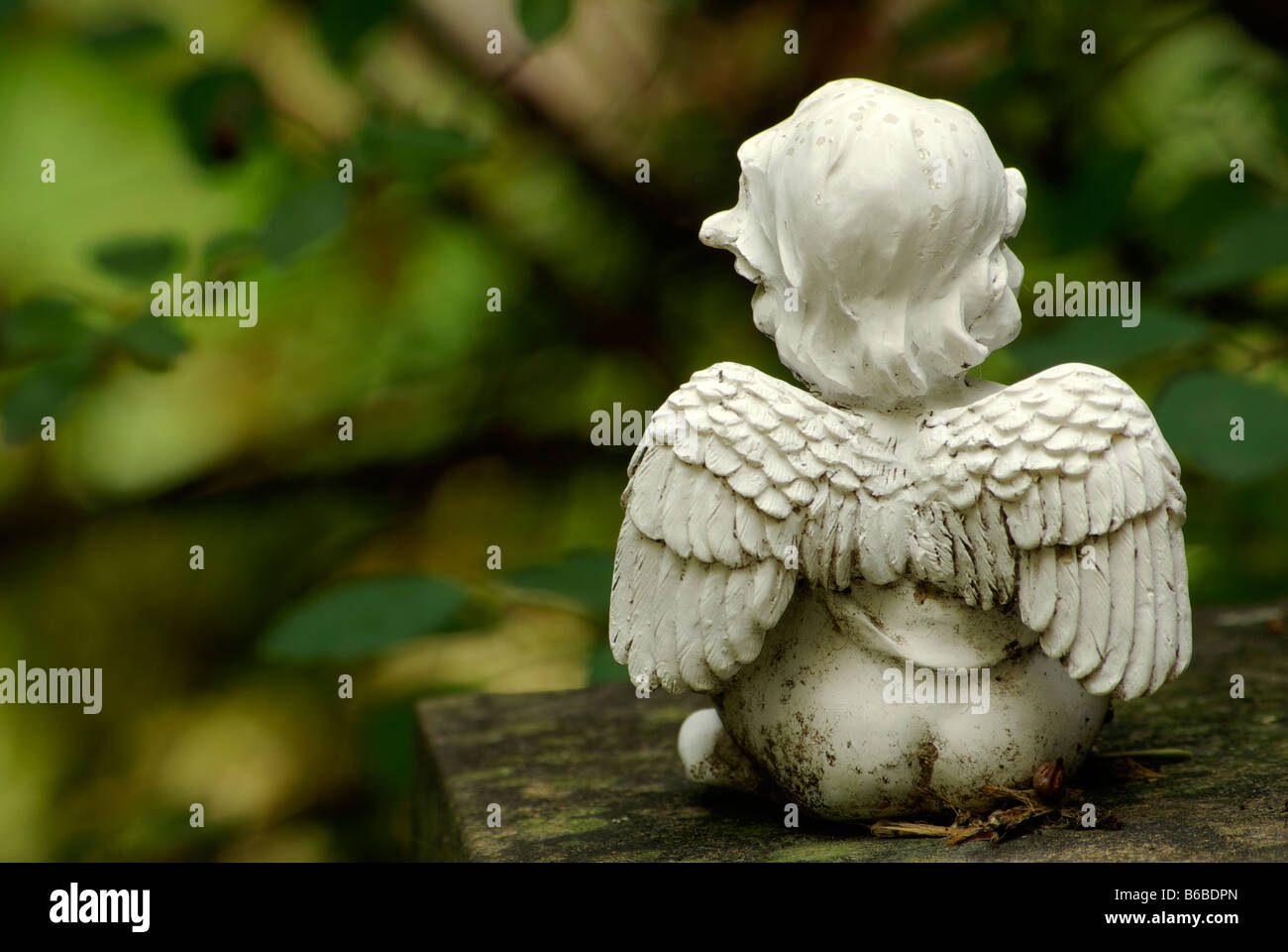 angel sculpture statue seen from behind Stock Photo - Alamy