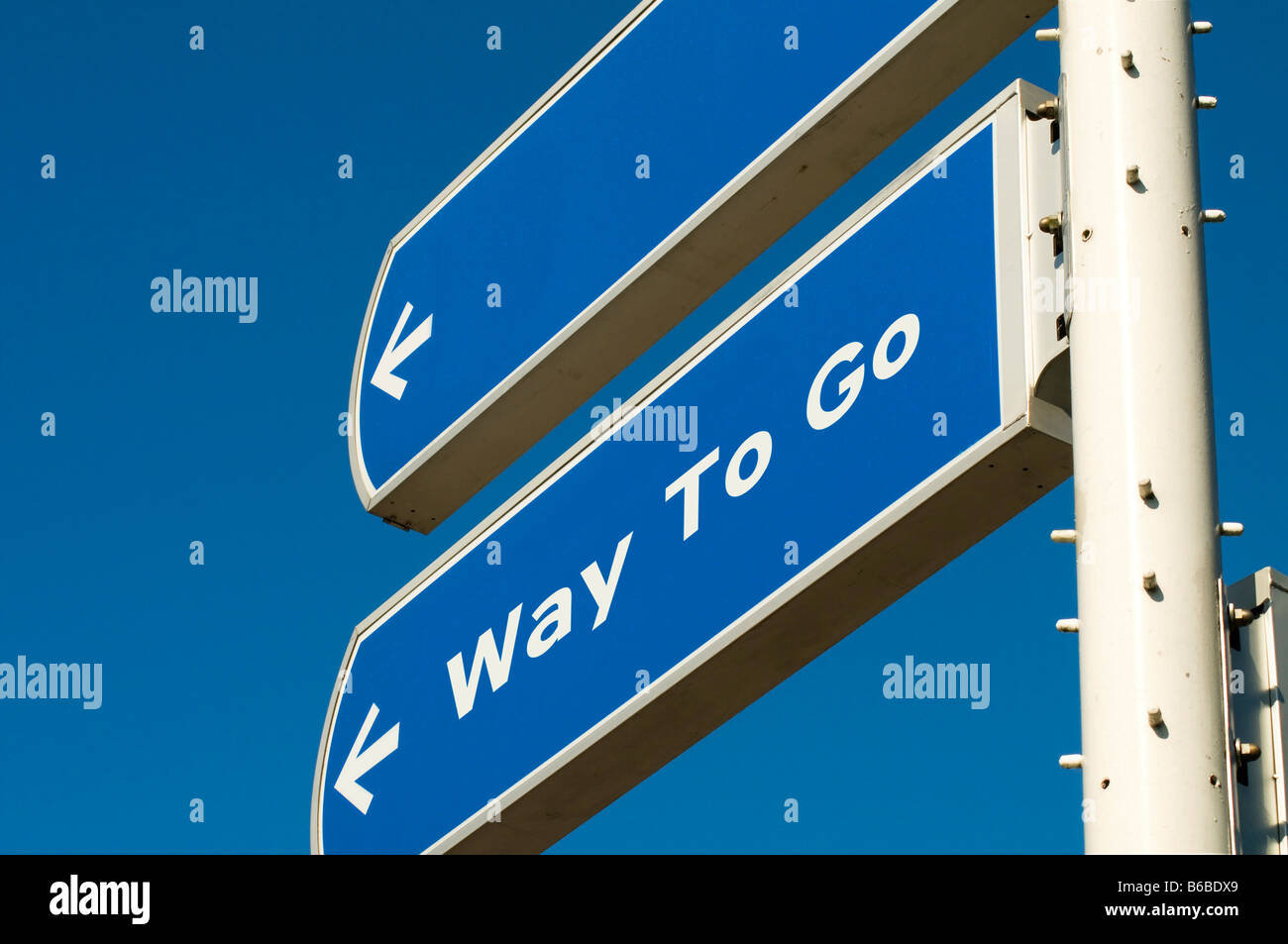 A roadsign showing you the way to go Stock Photo - Alamy