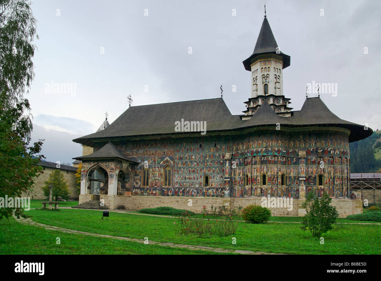 Sucevita monastery, Romania Stock Photo - Alamy