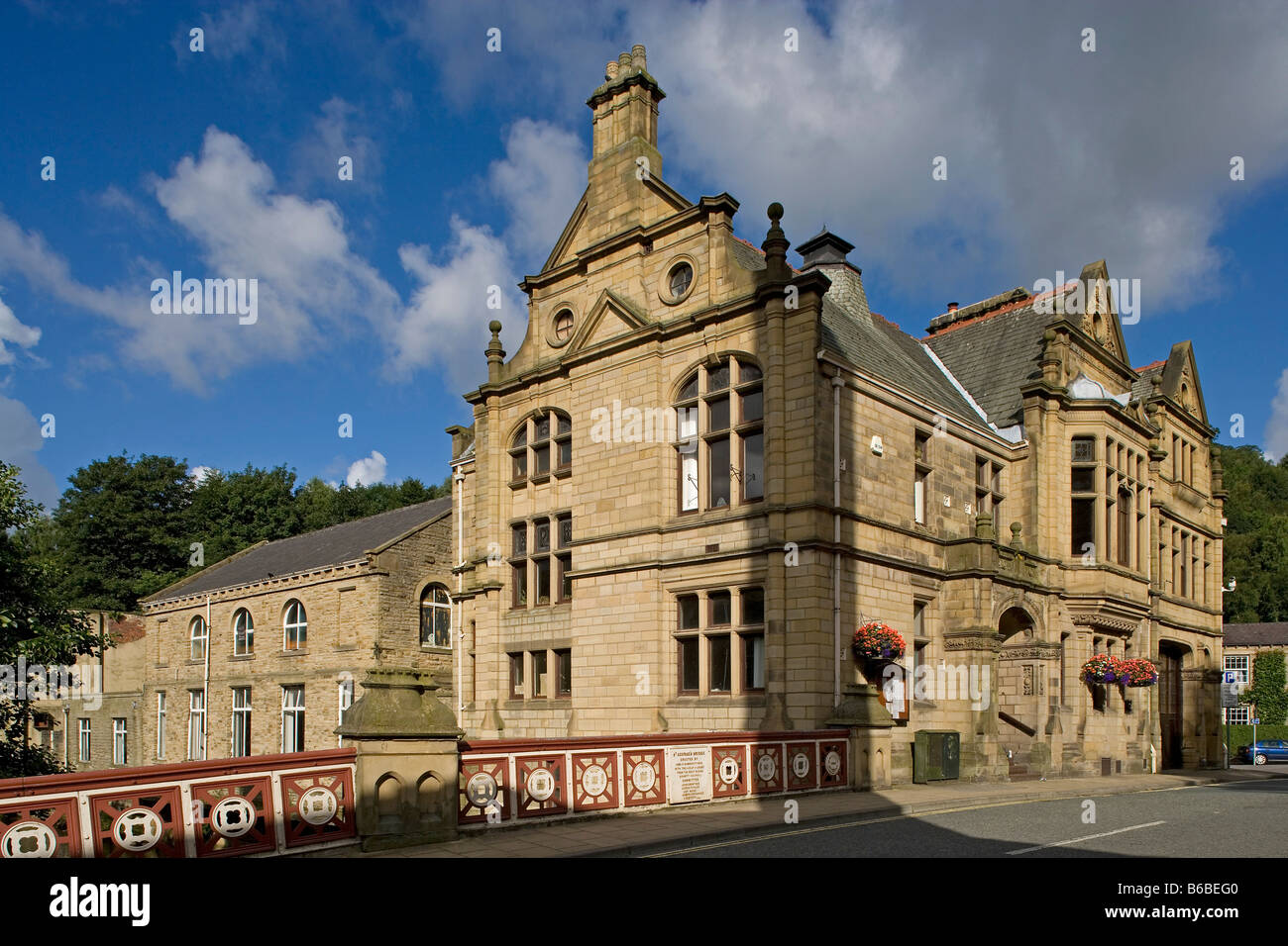 Hebden Bridge Town Hall typical buildings West Yorkshire UK Great ...