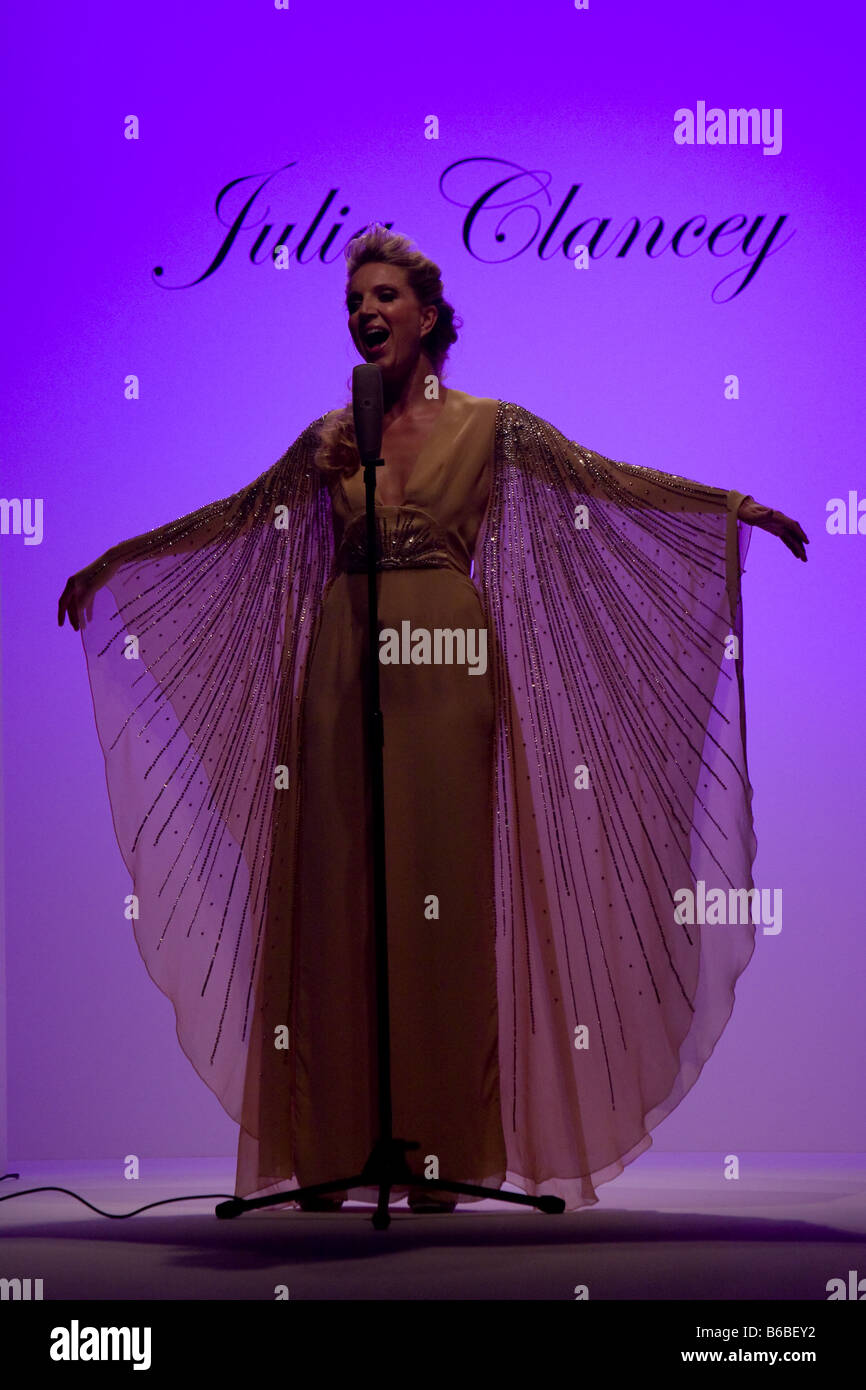 October 13th, 2008 - Singer Summer performs before the start of the ...