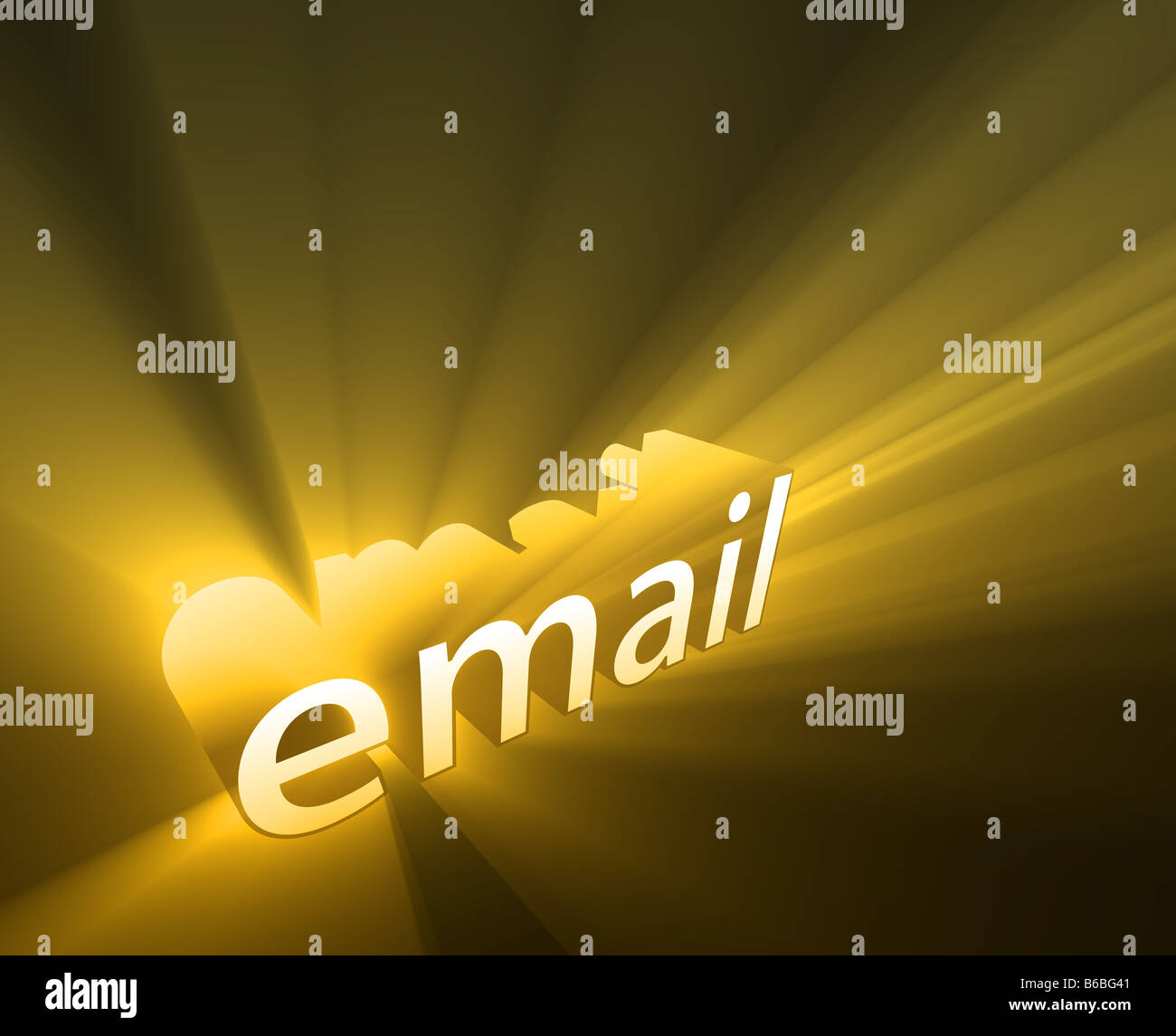 Email internet word graphic with glowing light effects Stock Photo - Alamy