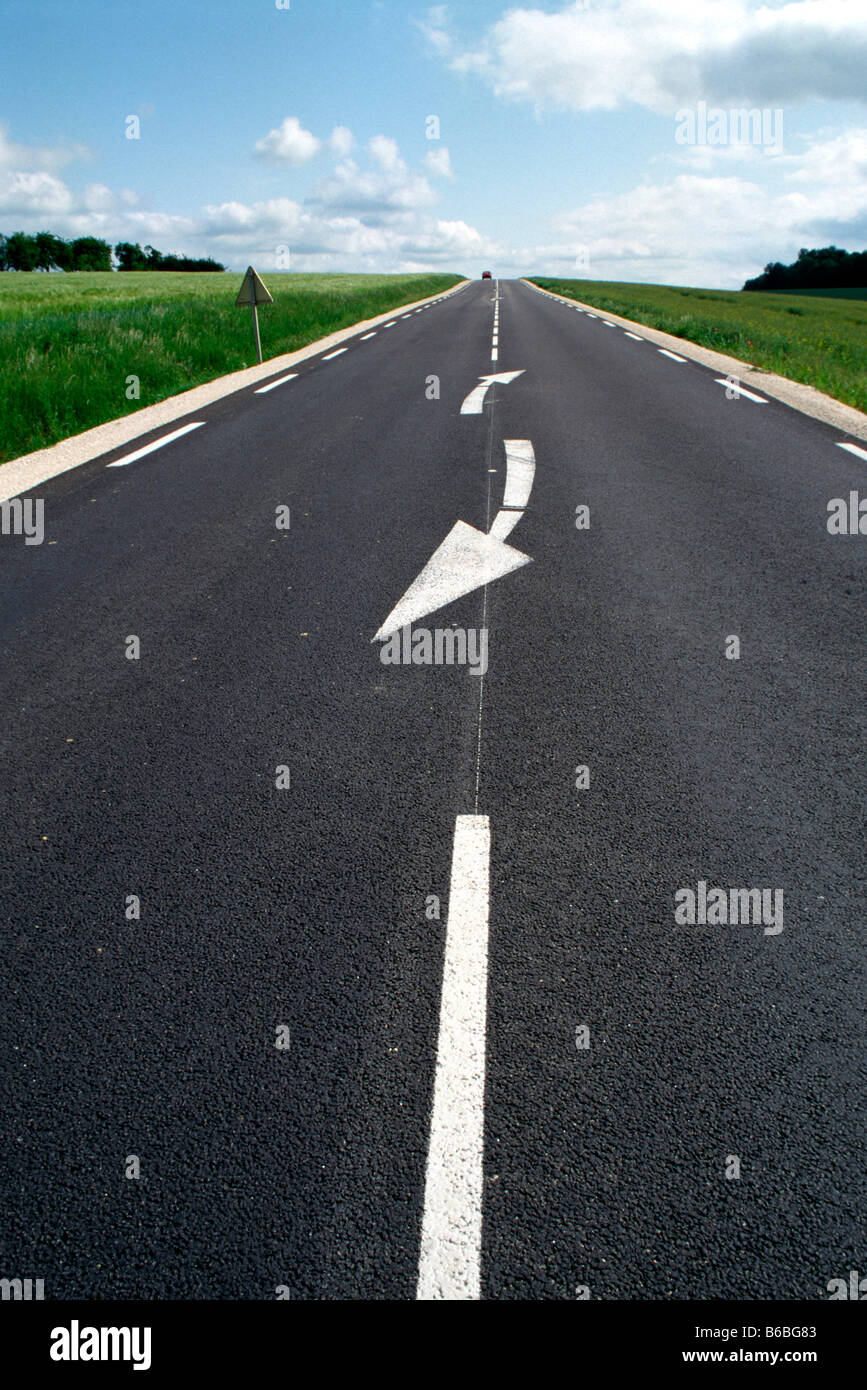Road running through landscape Stock Photo - Alamy