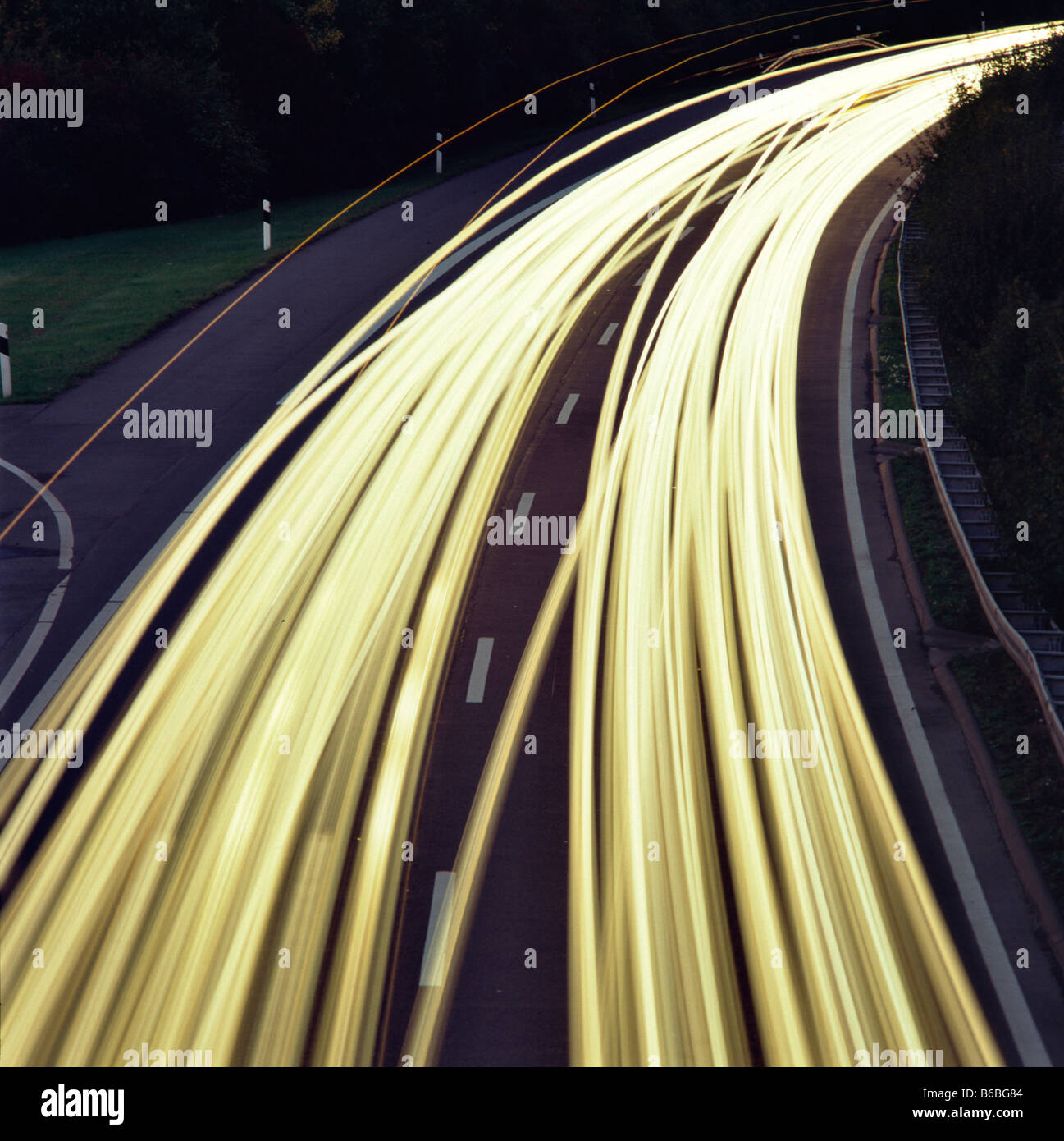 Nighttime view rural road hi-res stock photography and images - Alamy