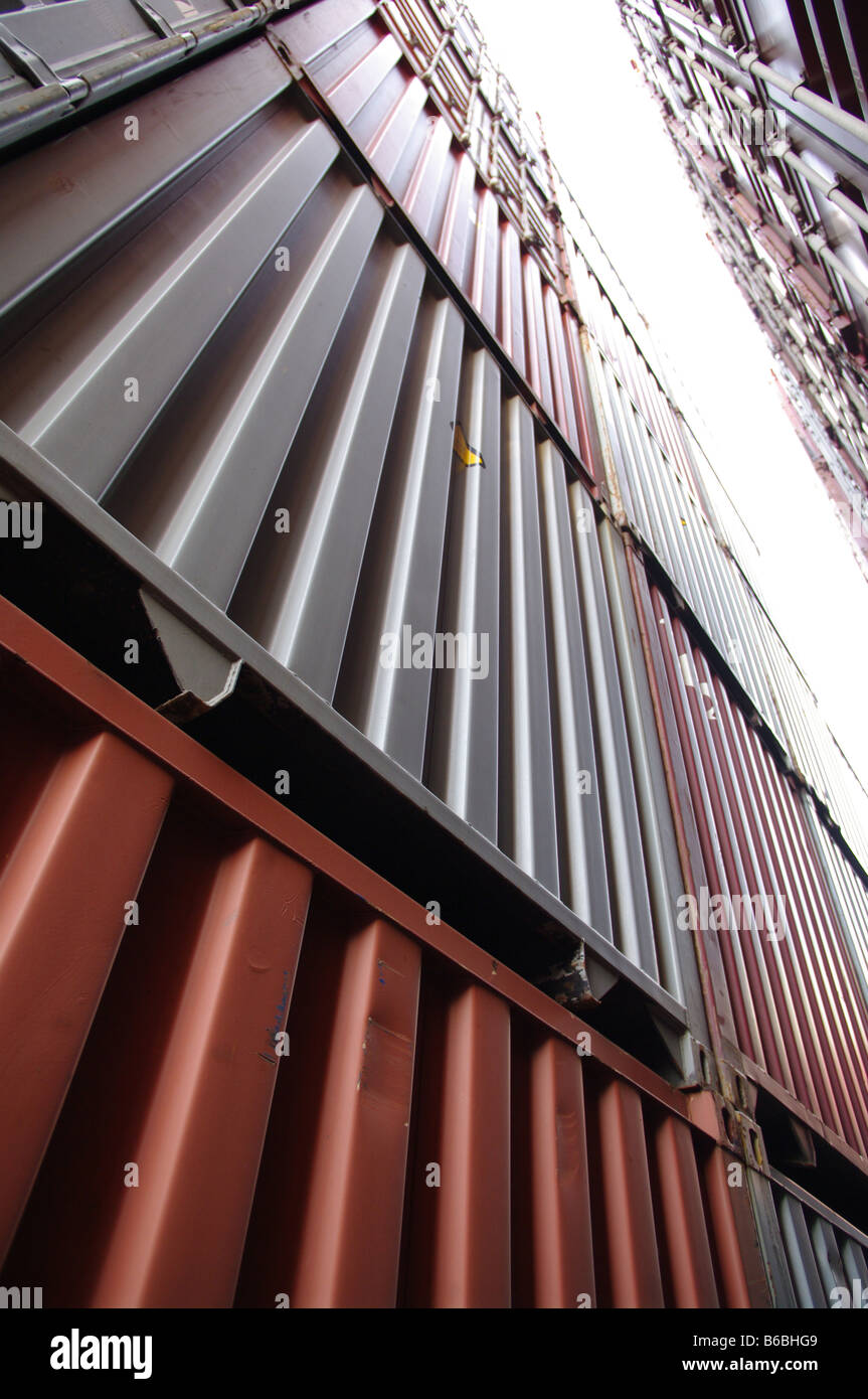 containers in a container terminal Stock Photo - Alamy
