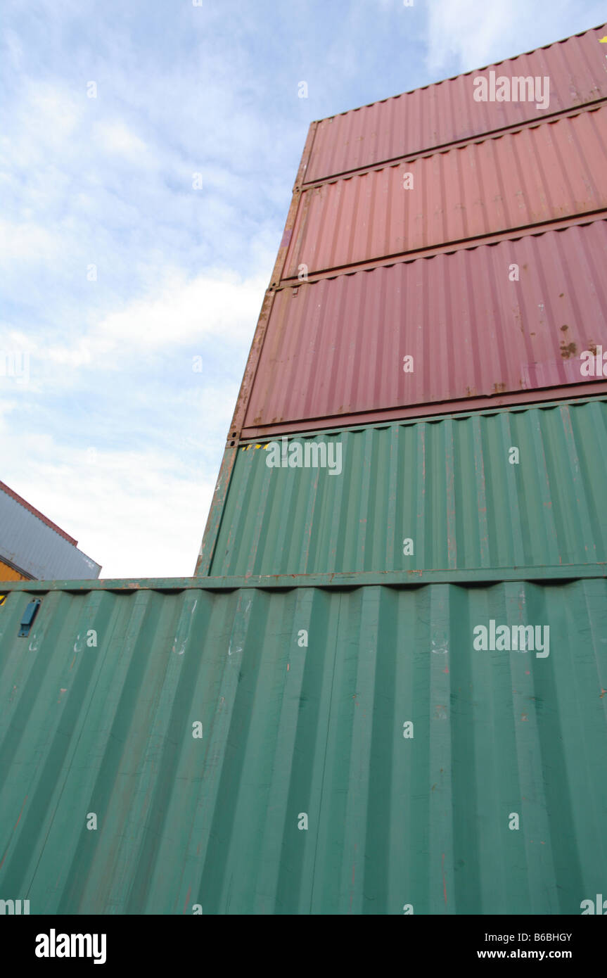 containers in a container terminal Stock Photo - Alamy