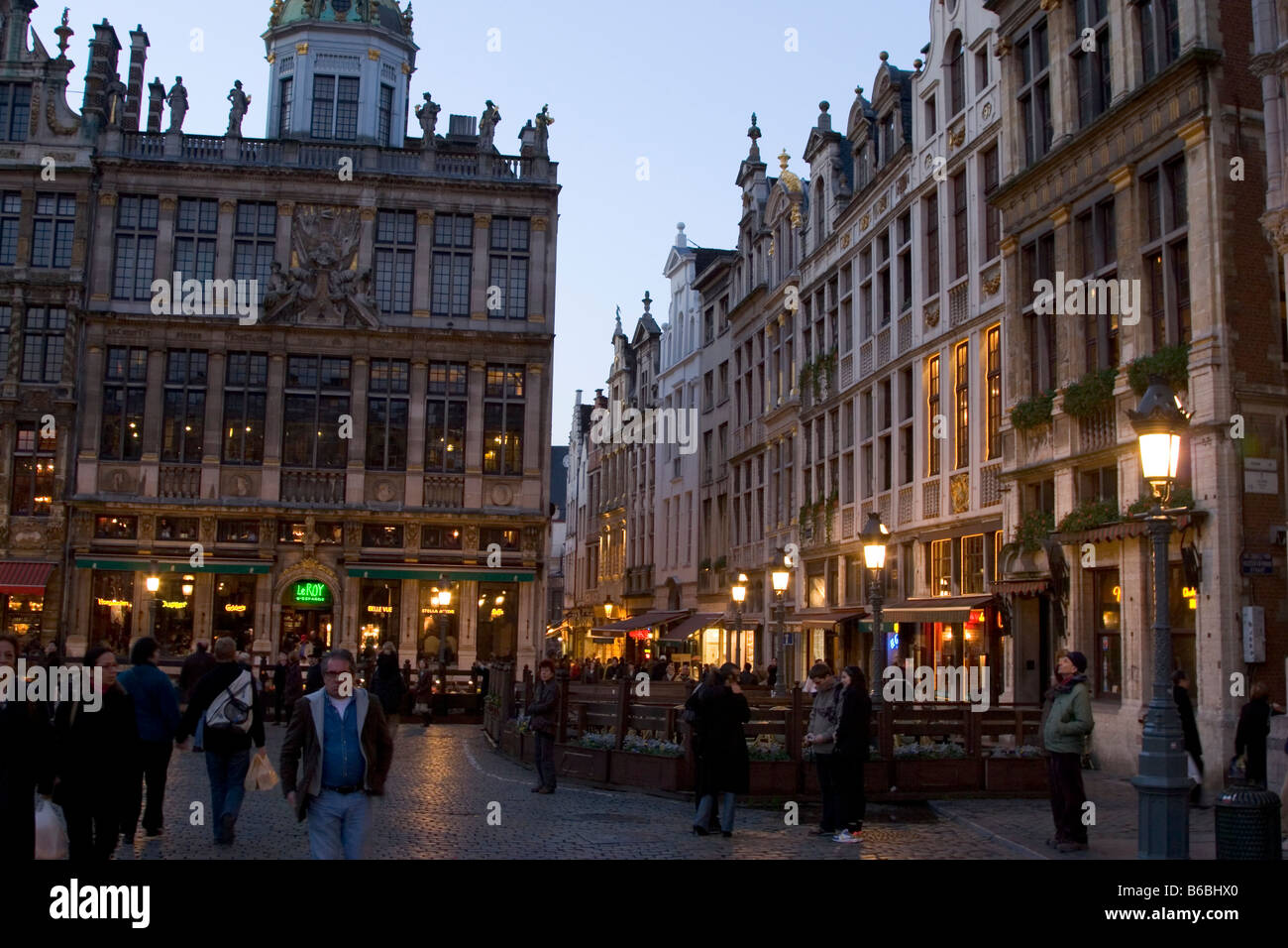 The central square of the Grand Place in Brussels, capital of Belgium ...