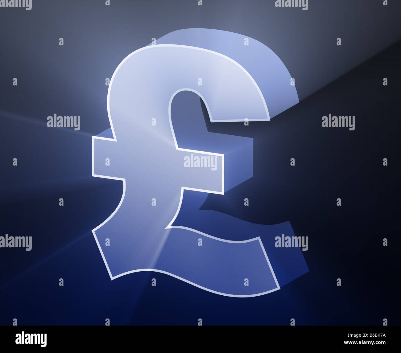Pounds currency symbol illustration glowing light effect Stock Photo ...