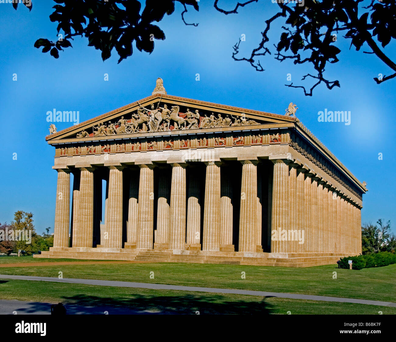 A replica of the famous Greek Parthenon is located in Centennial Park ...