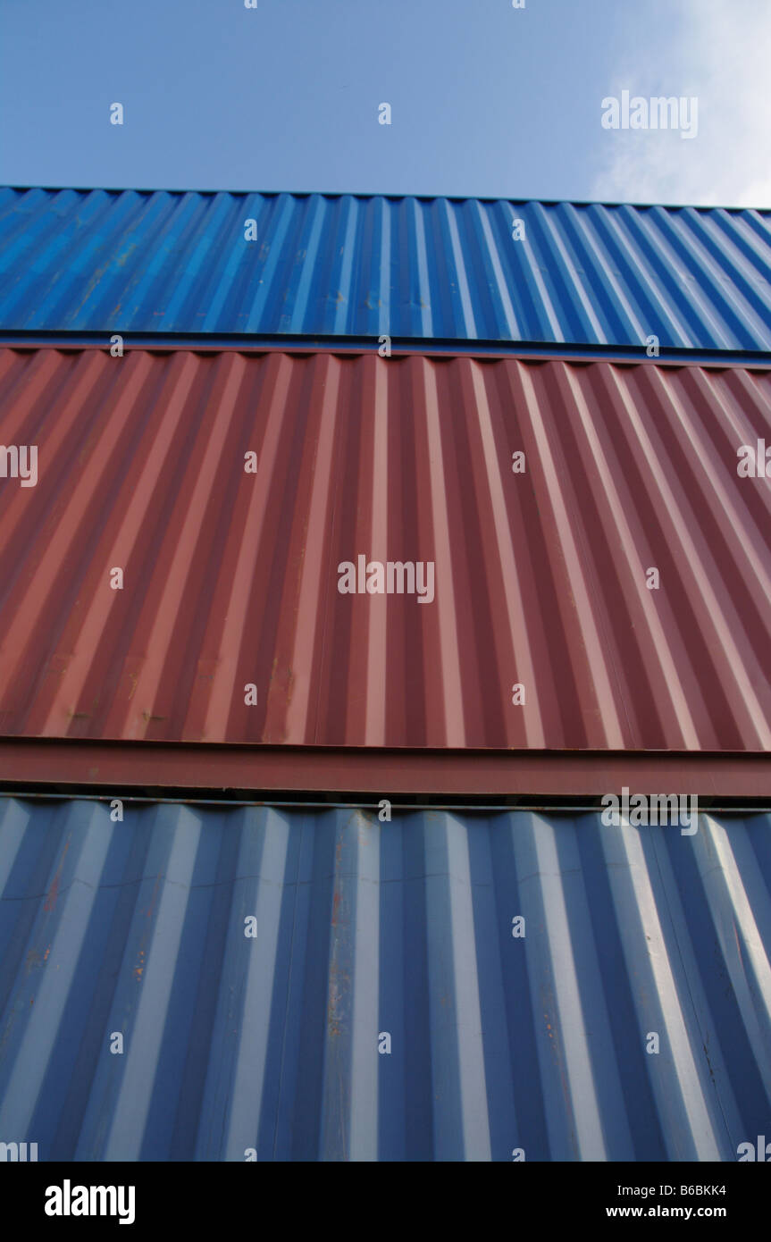 Container trailers in a terminal Stock Photo - Alamy