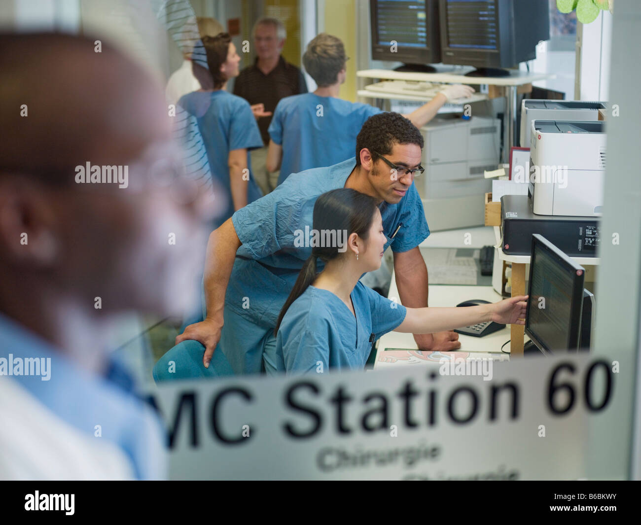 Doctors working in hospital Stock Photo - Alamy
