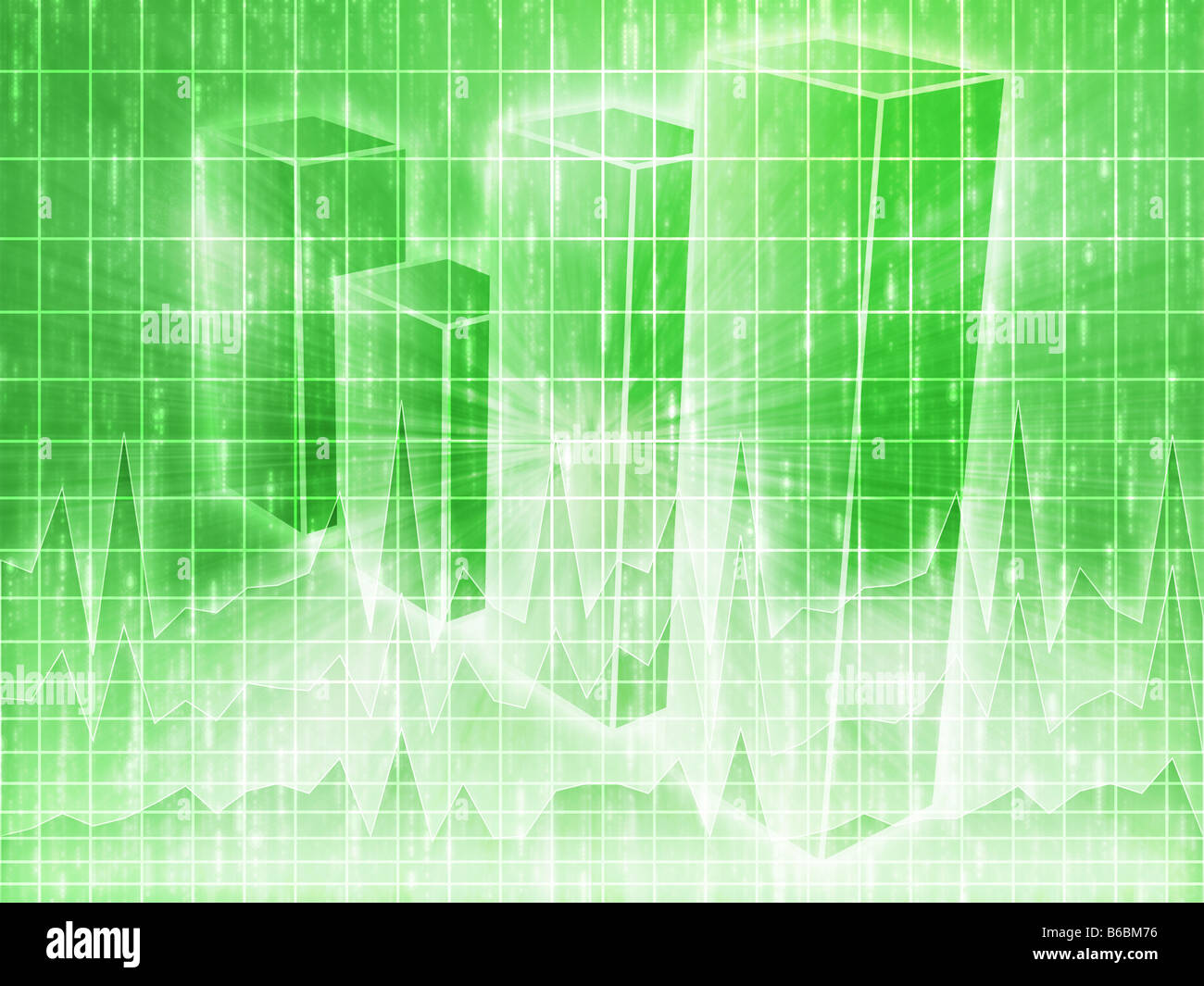 Illustration of Spreadsheet data and business charts in glowing ...